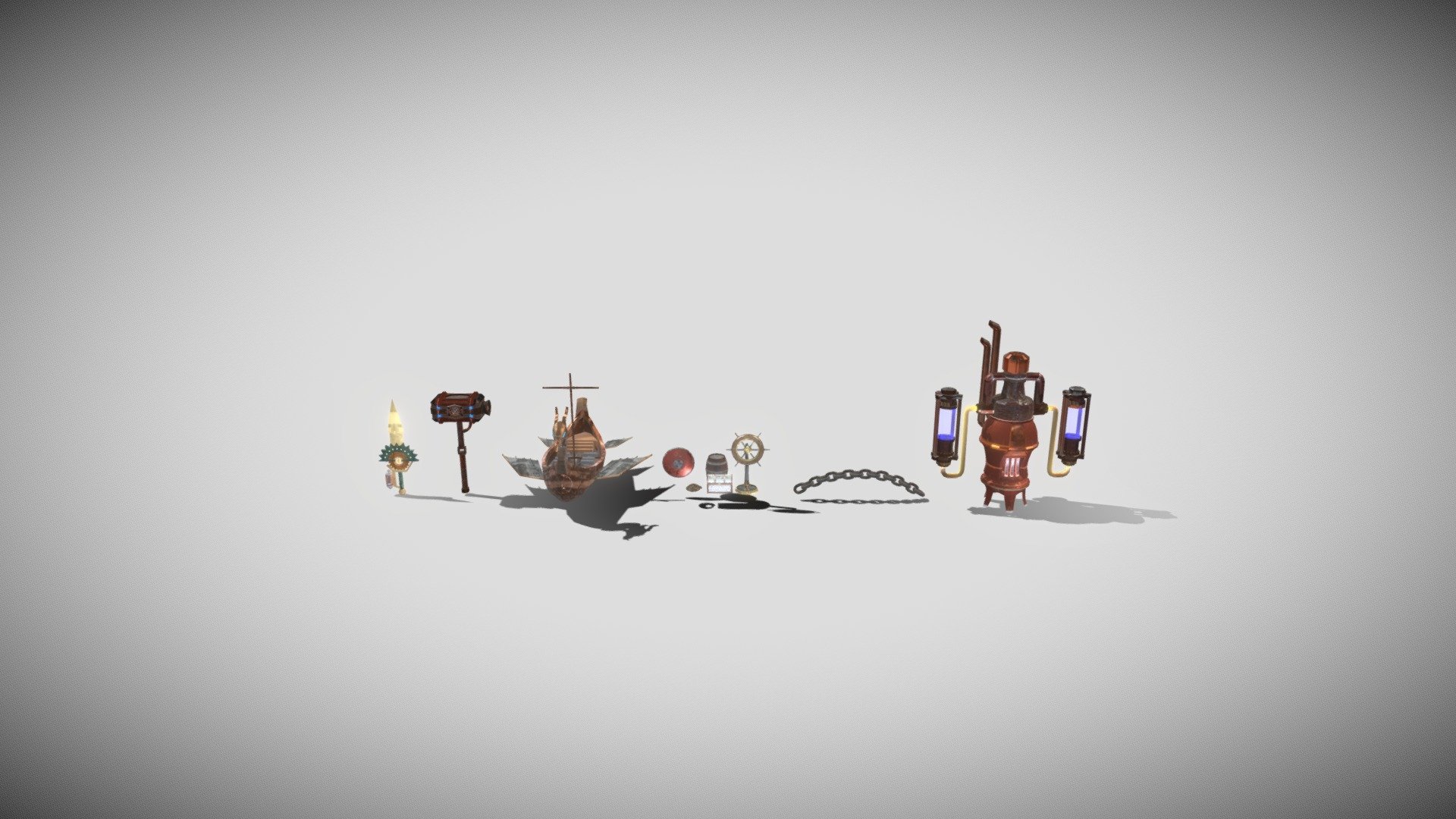 Props Steampunk Models Turntable - 3D model by JaphethKiang [b357ef8 ...