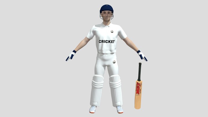 Cricketer 3D models - Sketchfab
