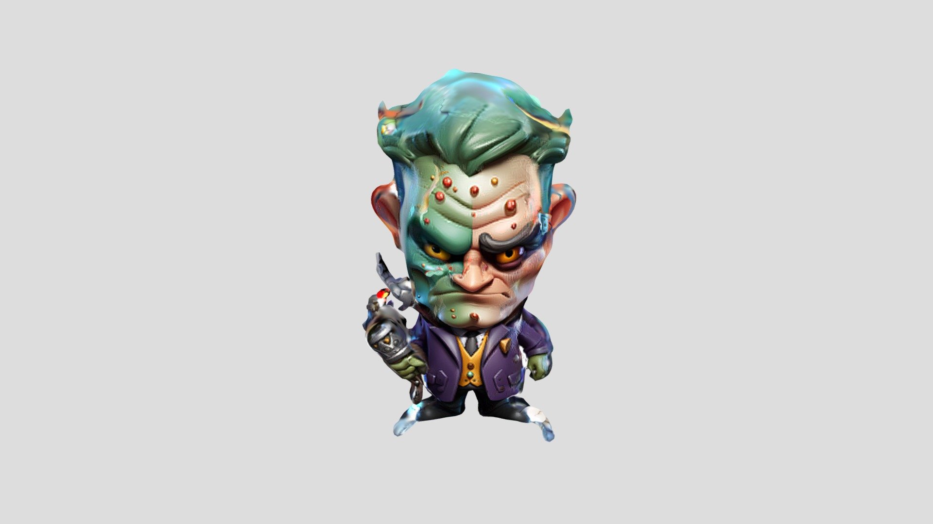 The Joker with a knife The Joker is depicted - Download Free 3D model ...