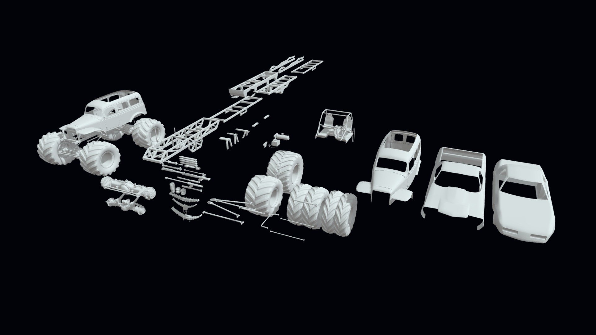 Monster Truck Generator Dump - Download Free 3D model by Jorma Rysky (@Rysky) [b361ea5] - Sketchfab