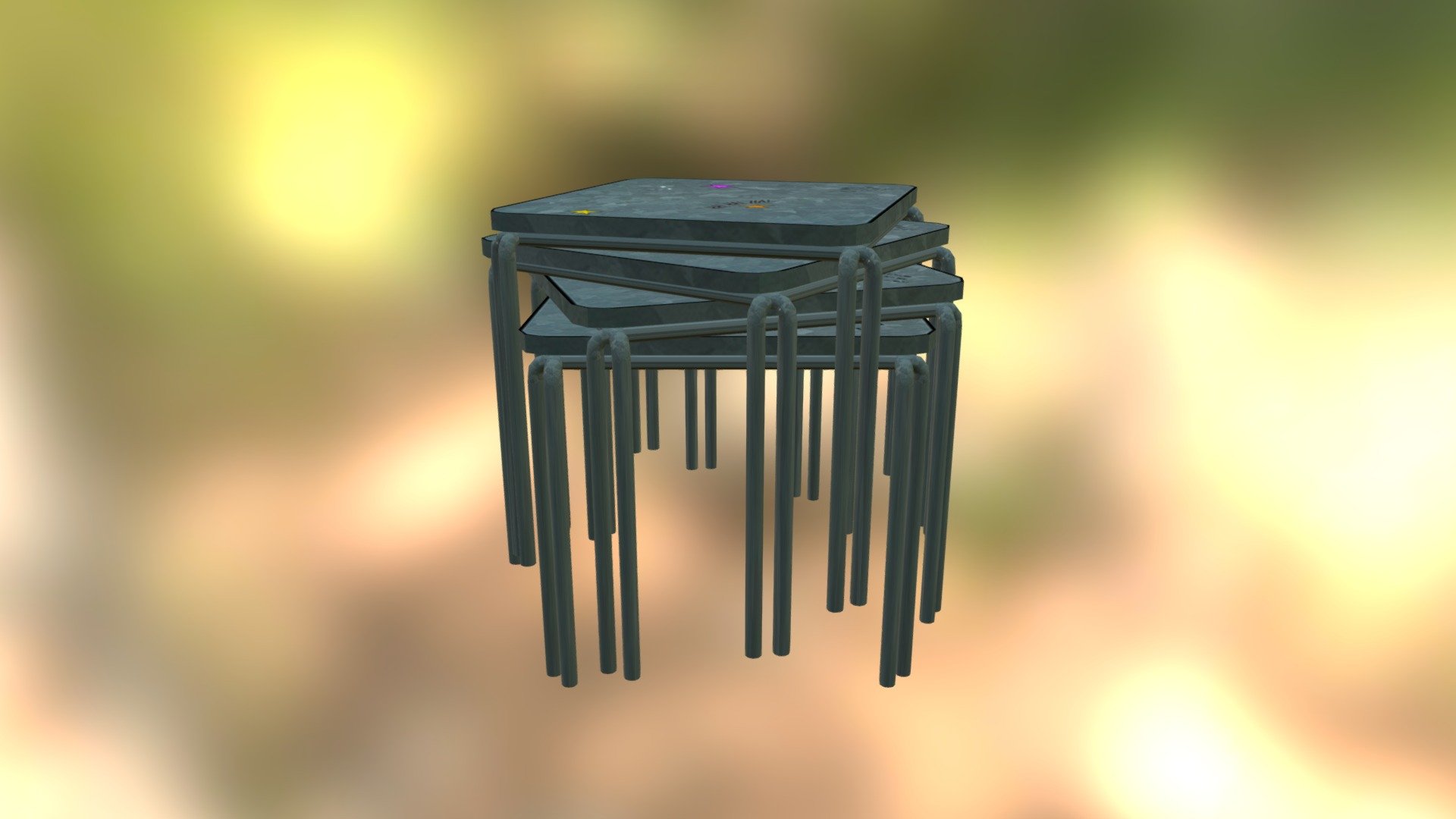 Tables Pile Cartoon - 3D model by dylan86 [b364224] - Sketchfab