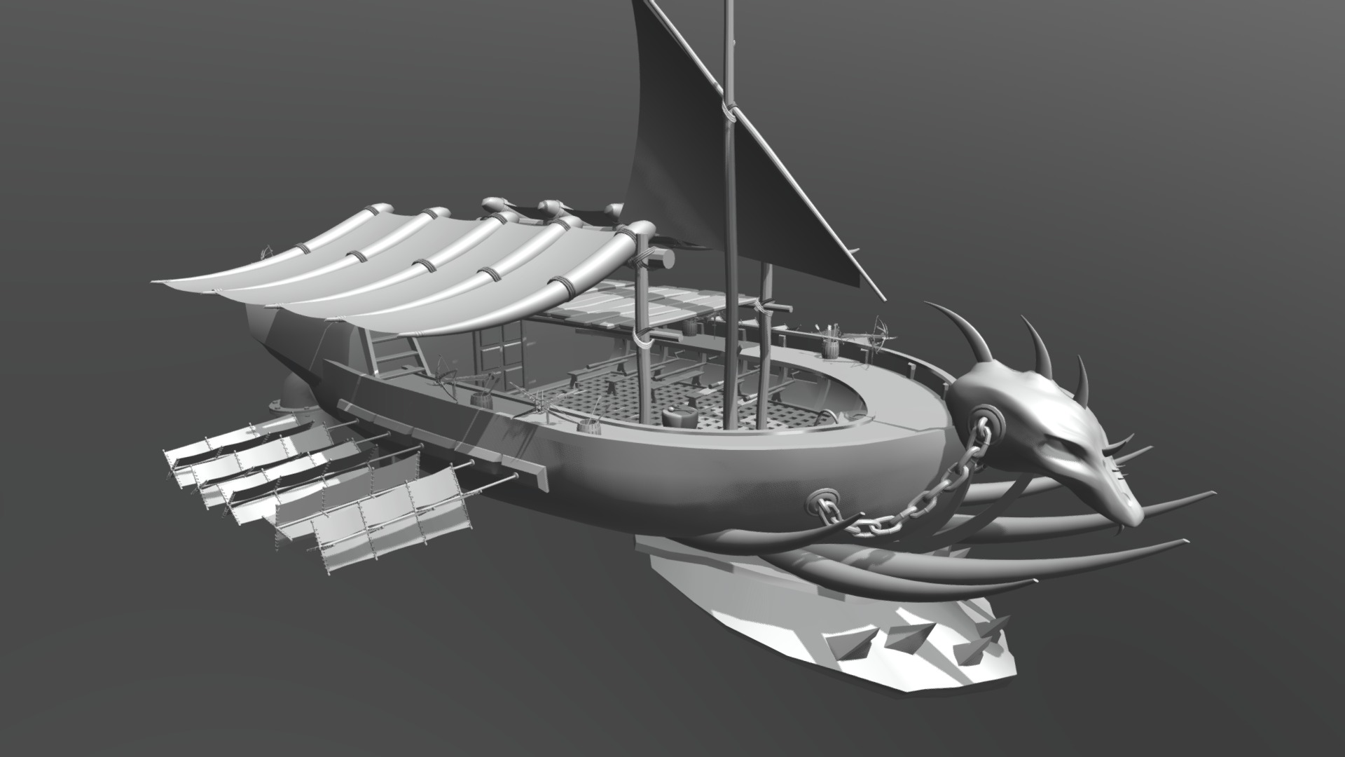 Orc Air Ship (beta) - 3D model by LokiKot [b364715] - Sketchfab