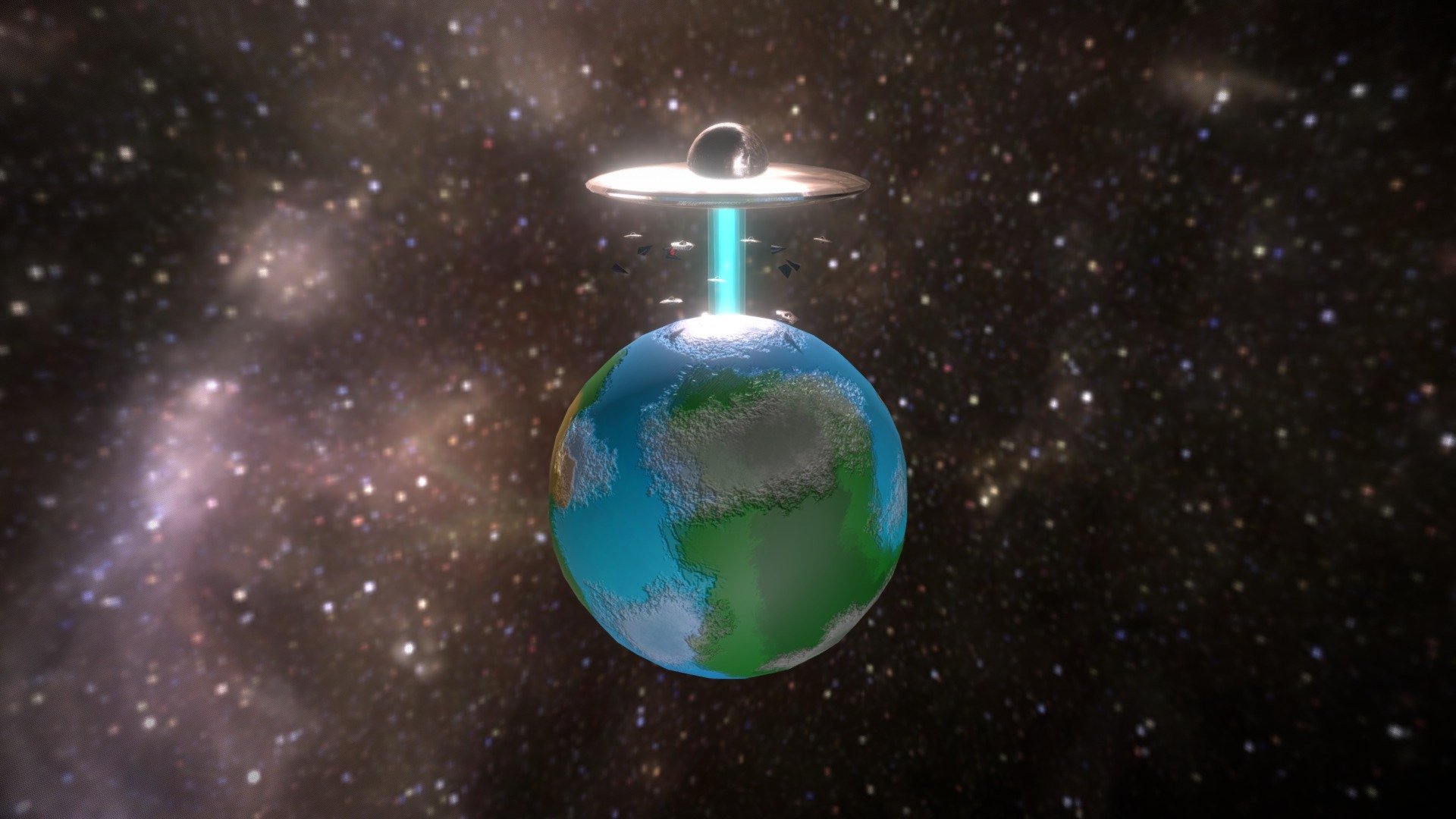 UFO Invasion V2 - 3D model by dcswarbrick [b36a5ea] - Sketchfab