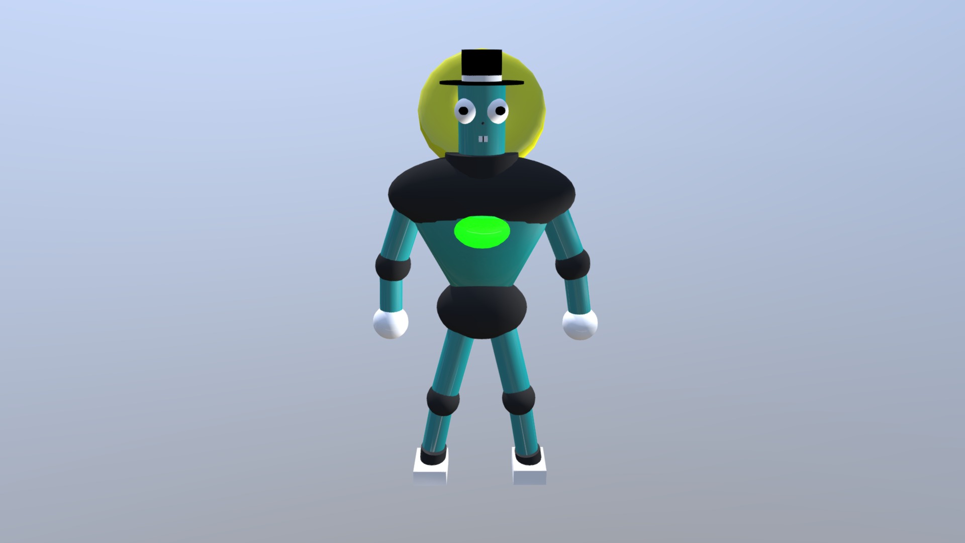 Robot with top hat - 3D model by WillKovach [b36b628] - Sketchfab