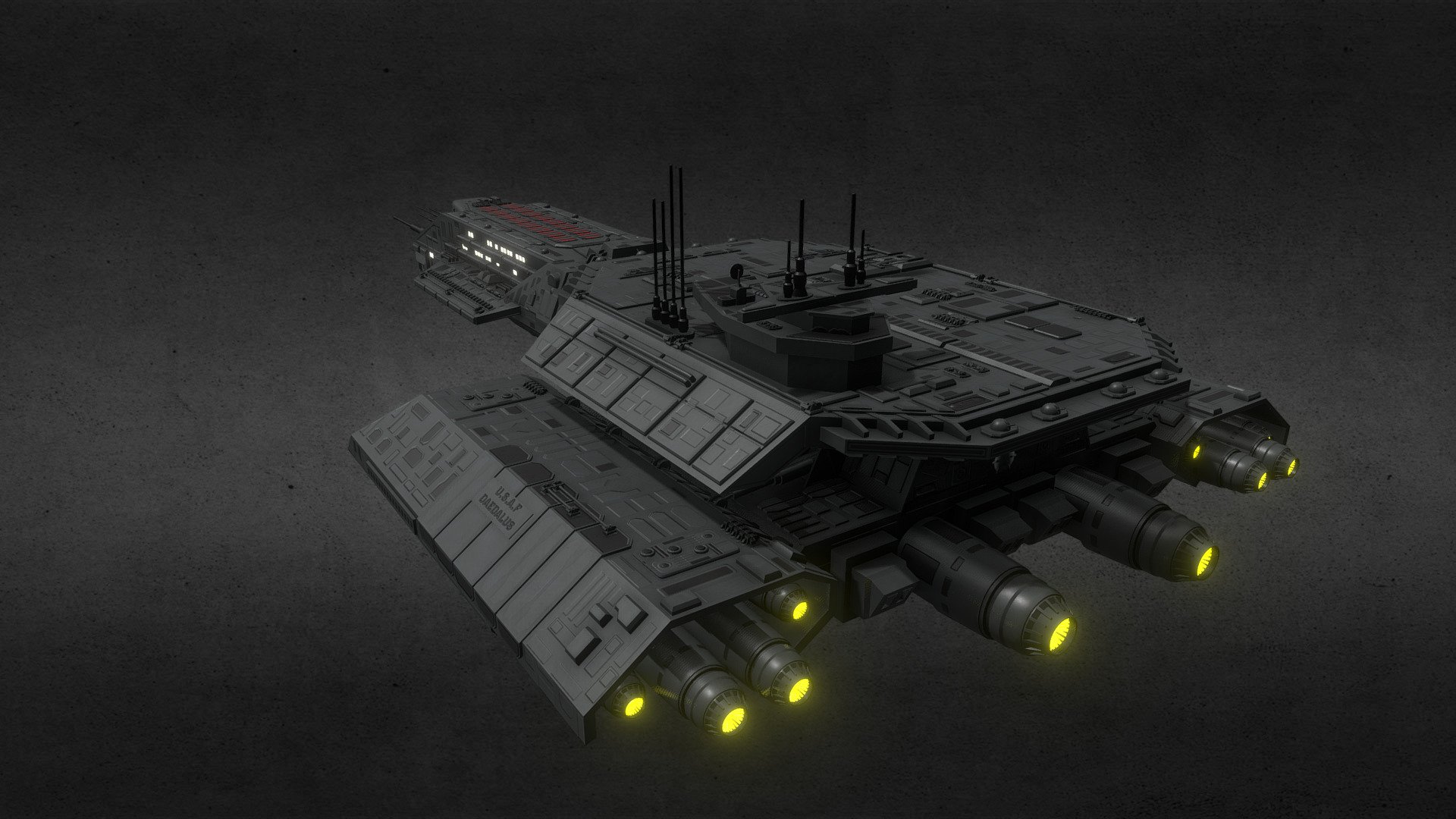 Scifi Ship Daedalus - Buy Royalty Free 3D model by mc477 [b36e7ea ...