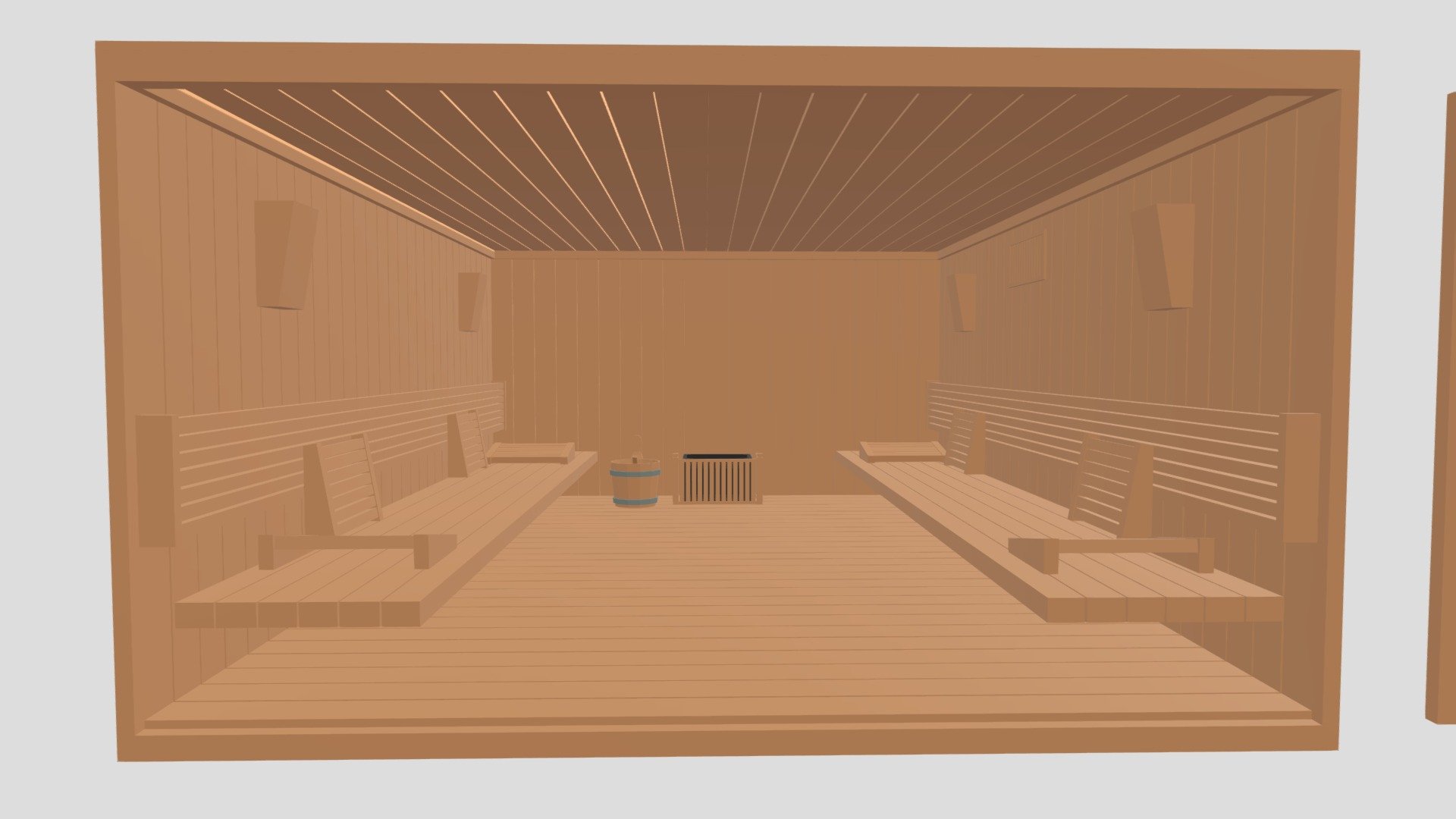 Cartoon Sauna Room Interior - Buy Royalty Free 3D model by Philip Storm ...