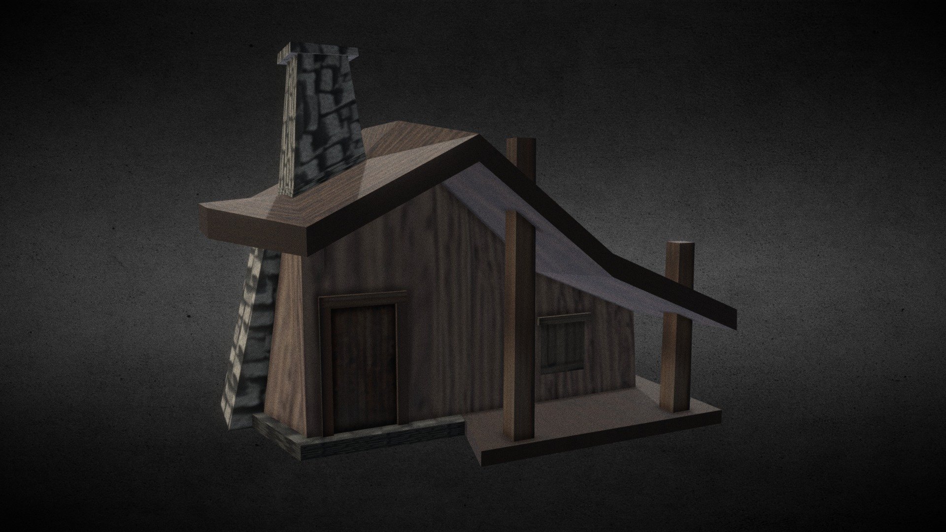 Playstation 1 themed low poly haunted house - Buy Royalty Free 3D model ...
