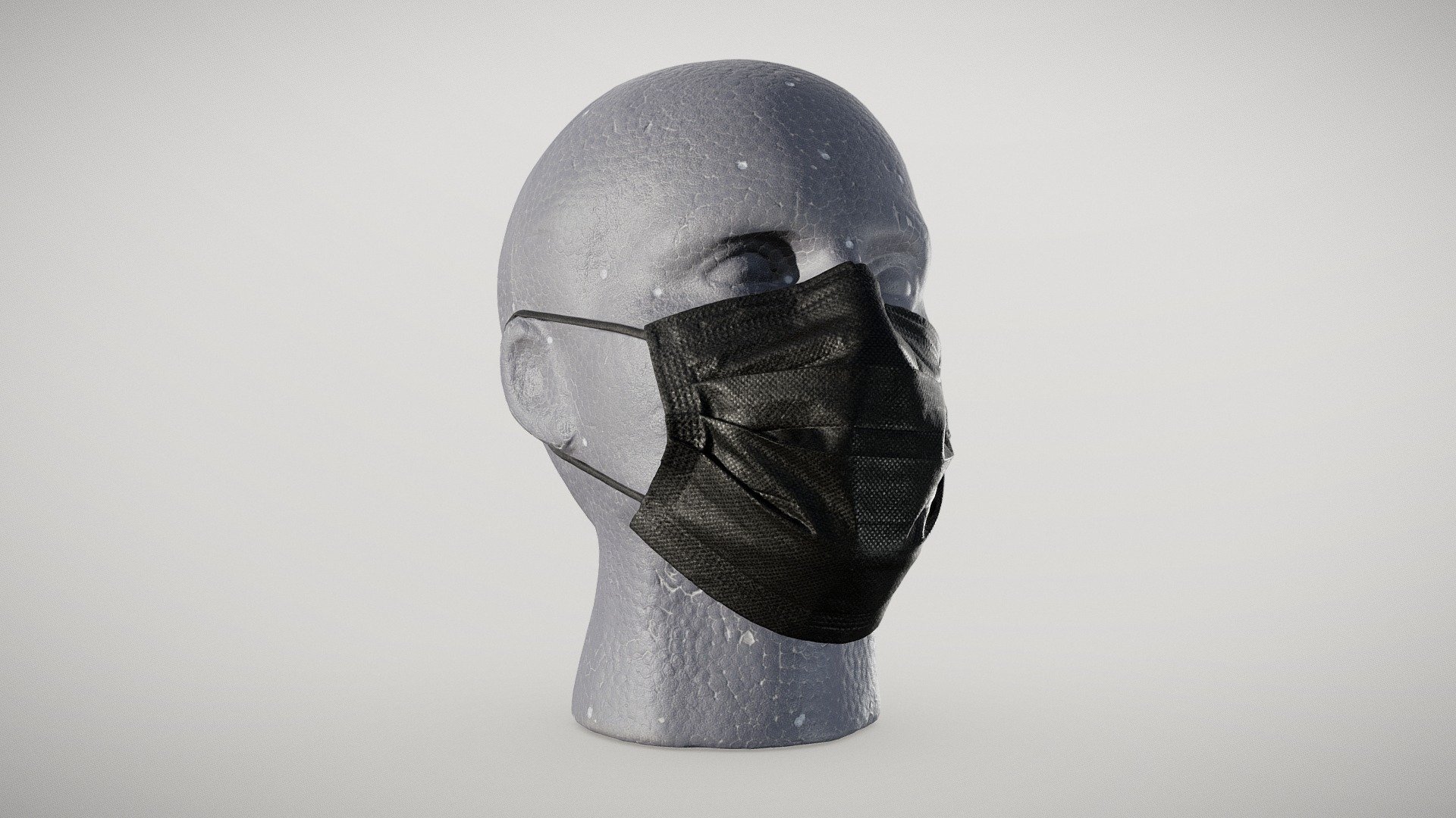 Black Medical Mask Buy Royalty Free 3D Model By Inciprocal