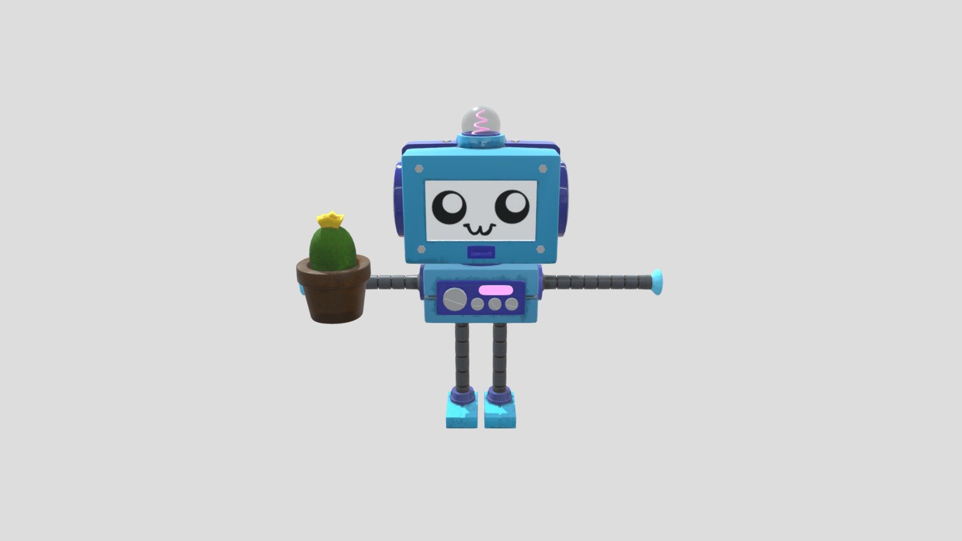 Blue Robot Toy - Download Free 3D model by starzyy [b376a7c] - Sketchfab