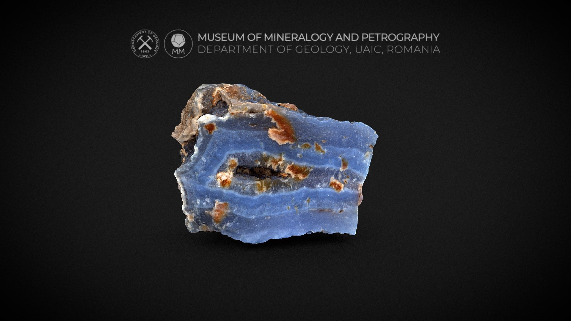 Blue Chalcedony from Trestia (Romania) - 3D model by Museum of ...