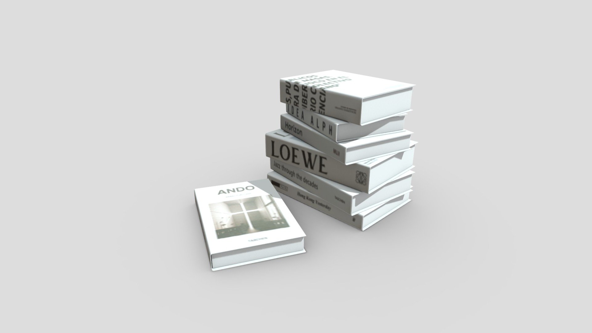 Books White - Buy Royalty Free 3D model by interior model ...