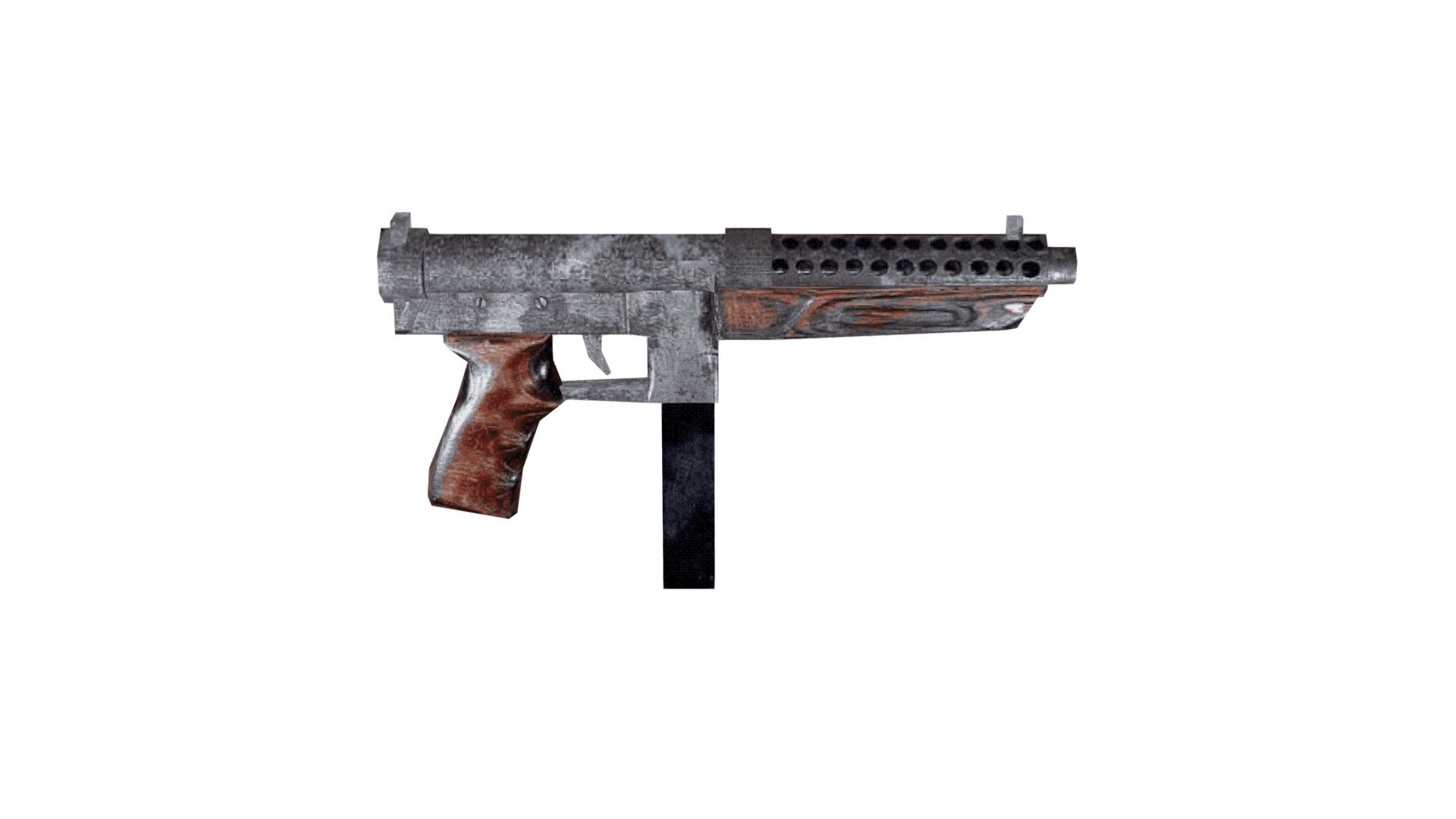 PSX submachine gun (Hand made) - 3D model by Tijilo dev (@Tijilo ...