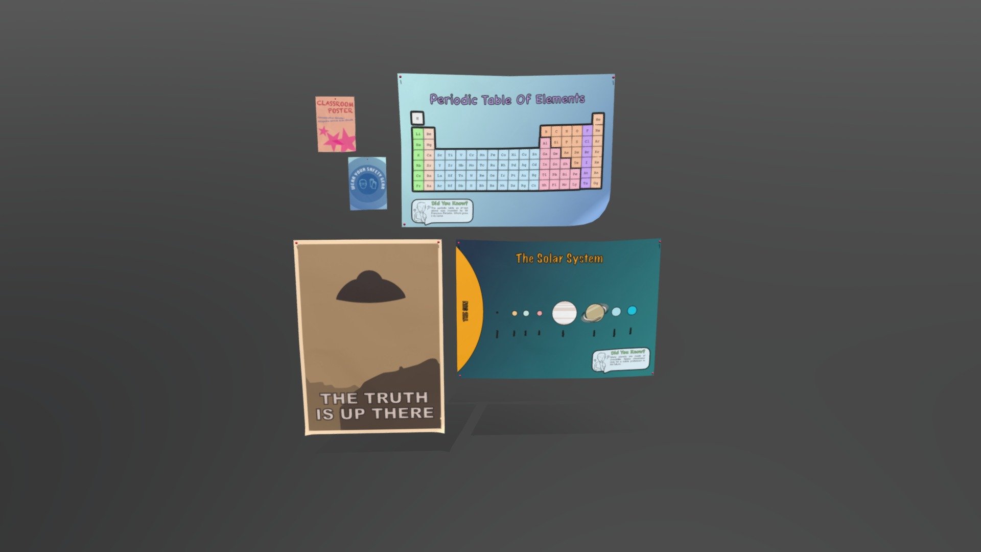 Science Classroom Posters - 3D model by oparaskos [b38199c] - Sketchfab