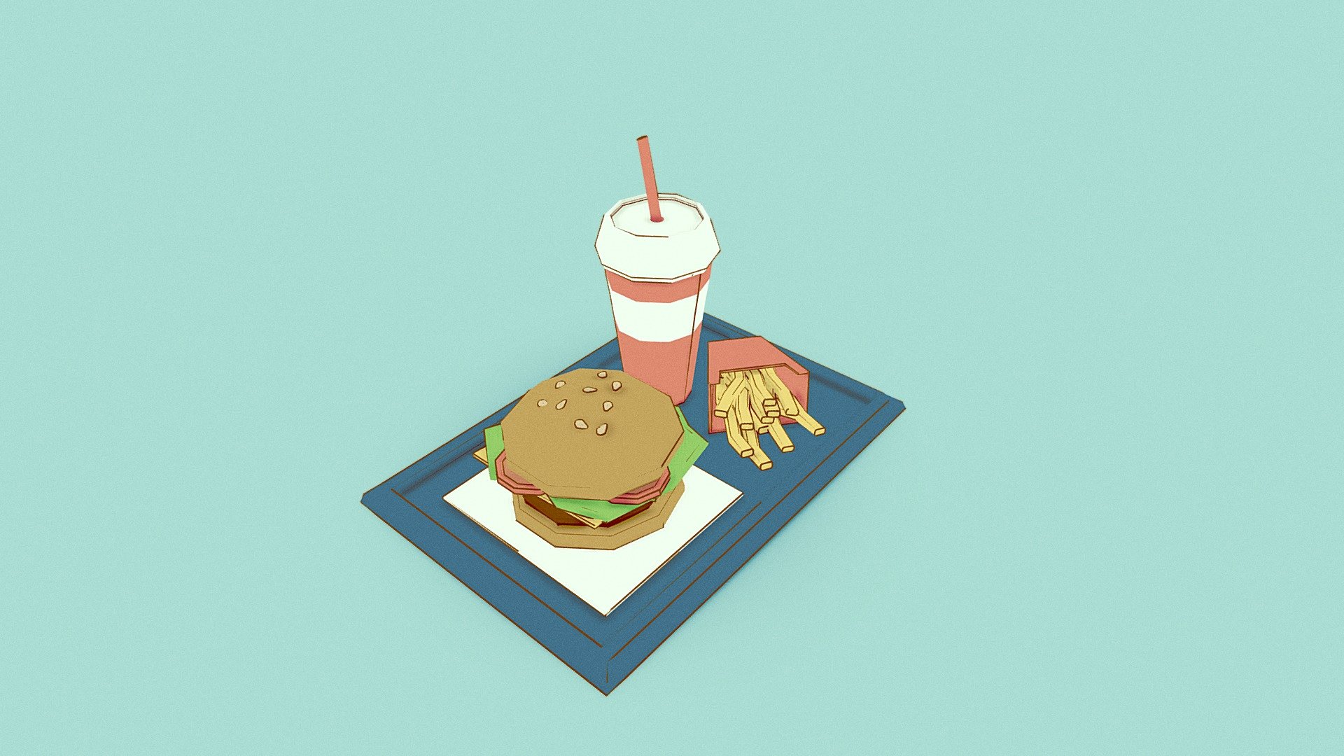 Fast Food - 3D model by Elonova (@genovaeloi) [b382805] - Sketchfab