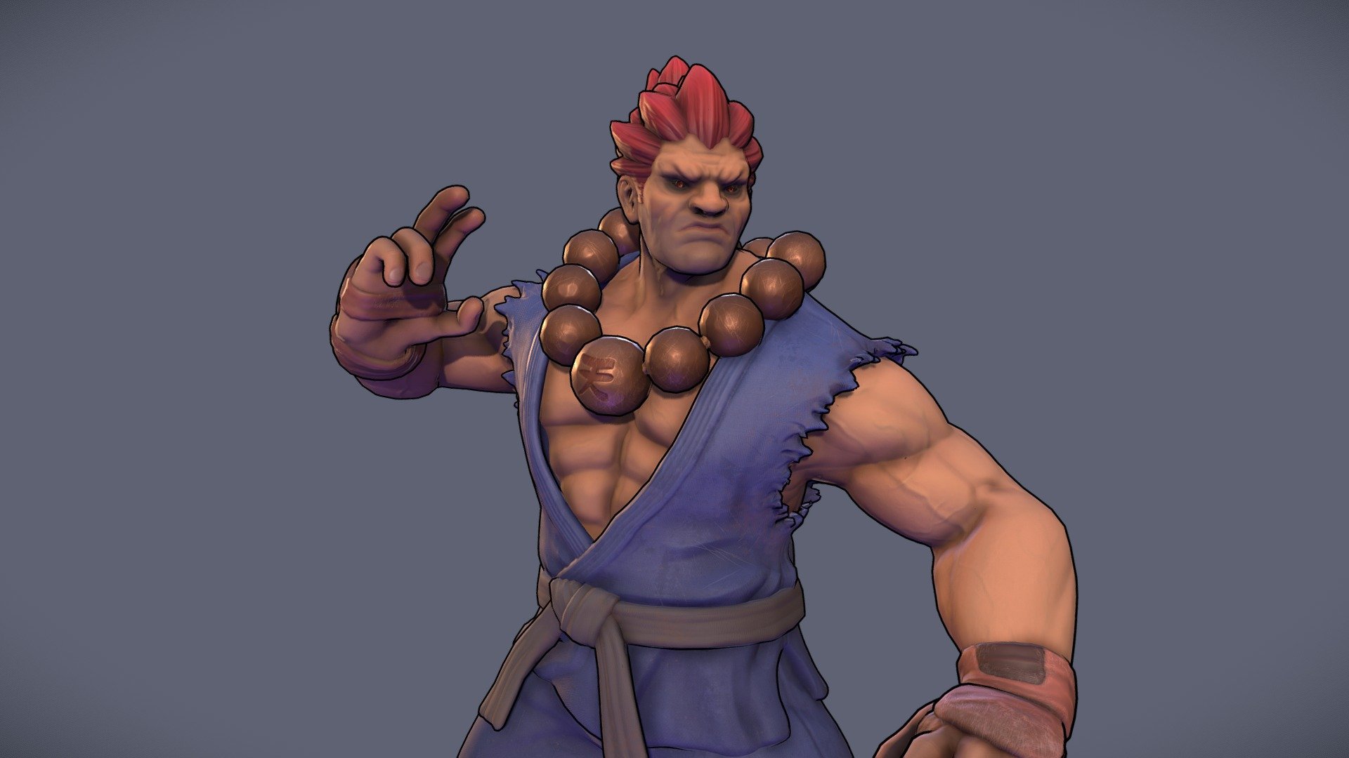 Akuma fanart - 3D model by Mike_hbrt [b386500] - Sketchfab