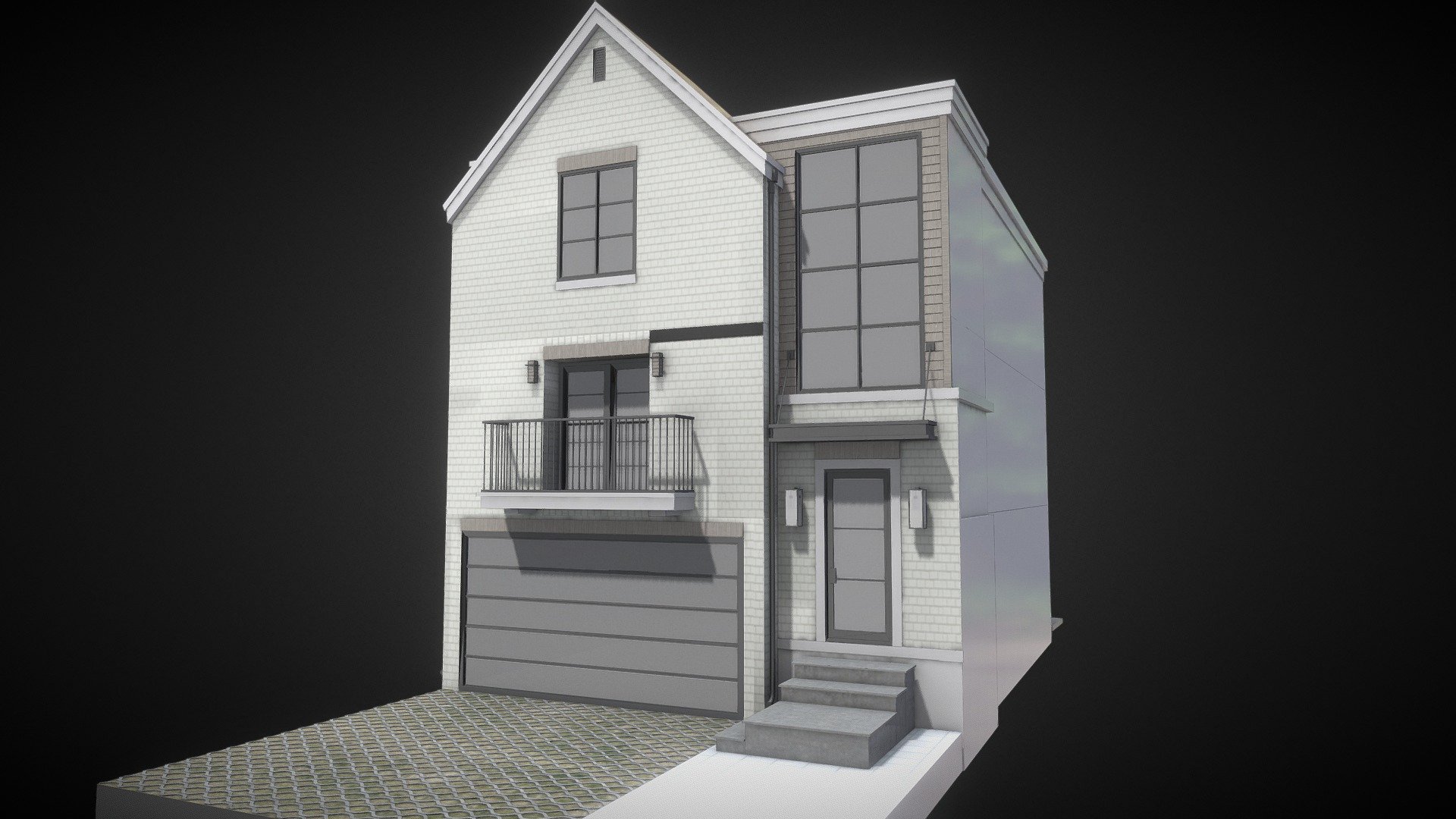 AMERICAN ROW HOUSE - Download Free 3D model by GOFOR3D [b387106 ...