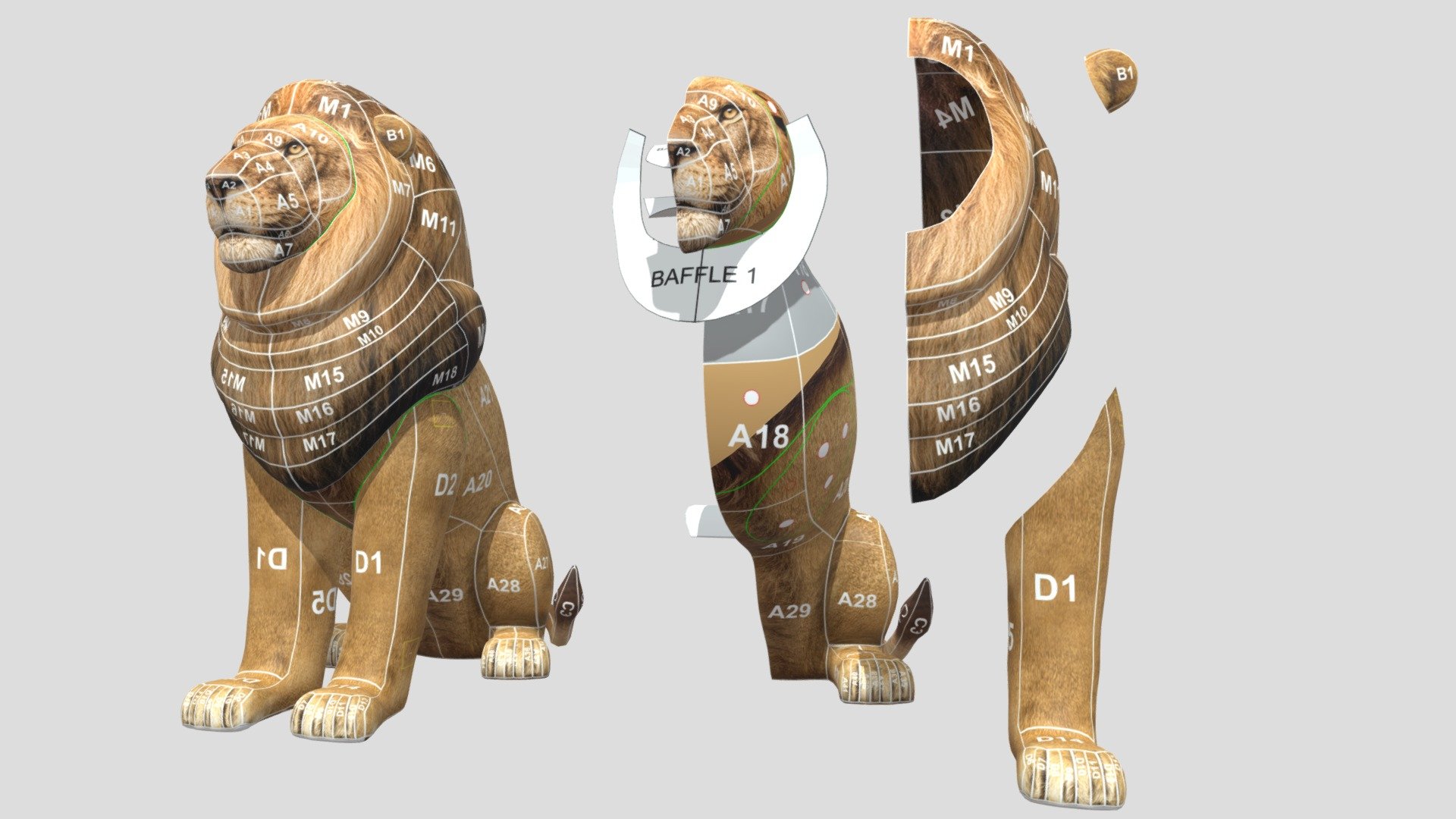 lion sketchfab etiquetado - 3D model by Daniel Rueda (@daniel.rueda ...