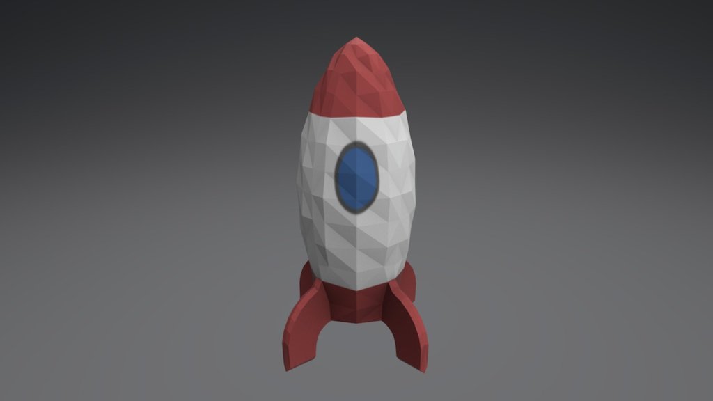 Low Poly Stylized Rocket Ship - 3D model by decabus [b38de10] - Sketchfab