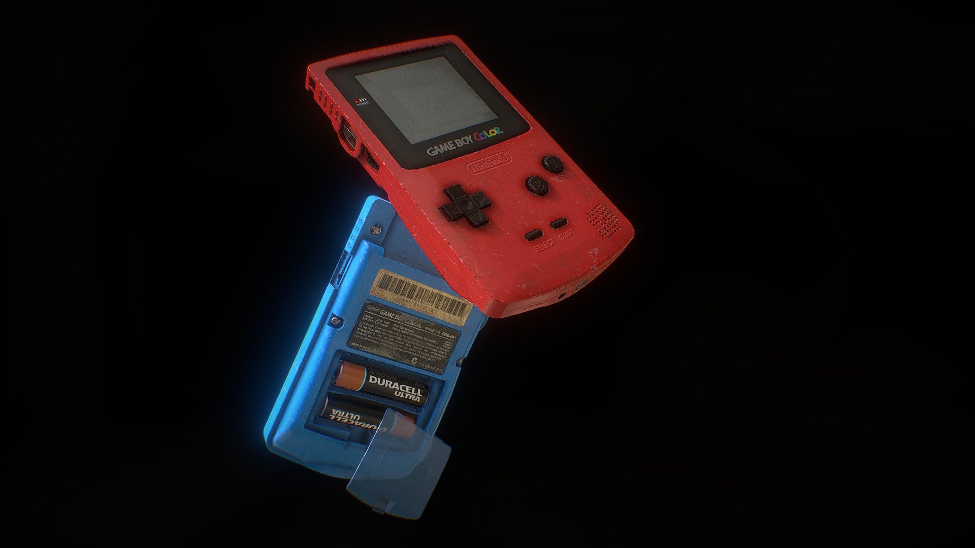 Gameboy_Color_presentation - 3D model by zlatkica [b393bdf] - Sketchfab