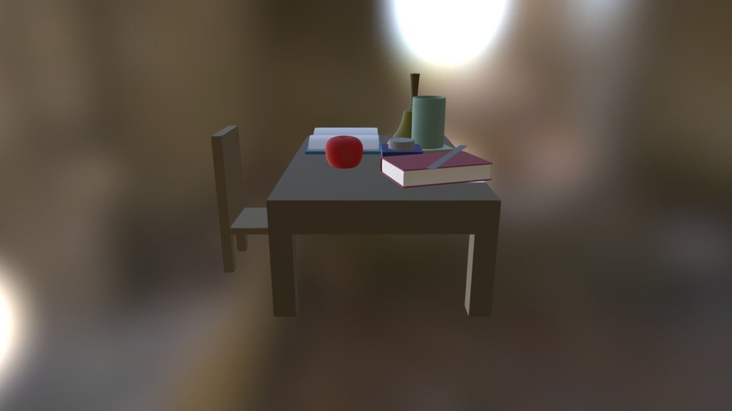Crowded Office Desk - 3D model by MattImp [b3978de] - Sketchfab