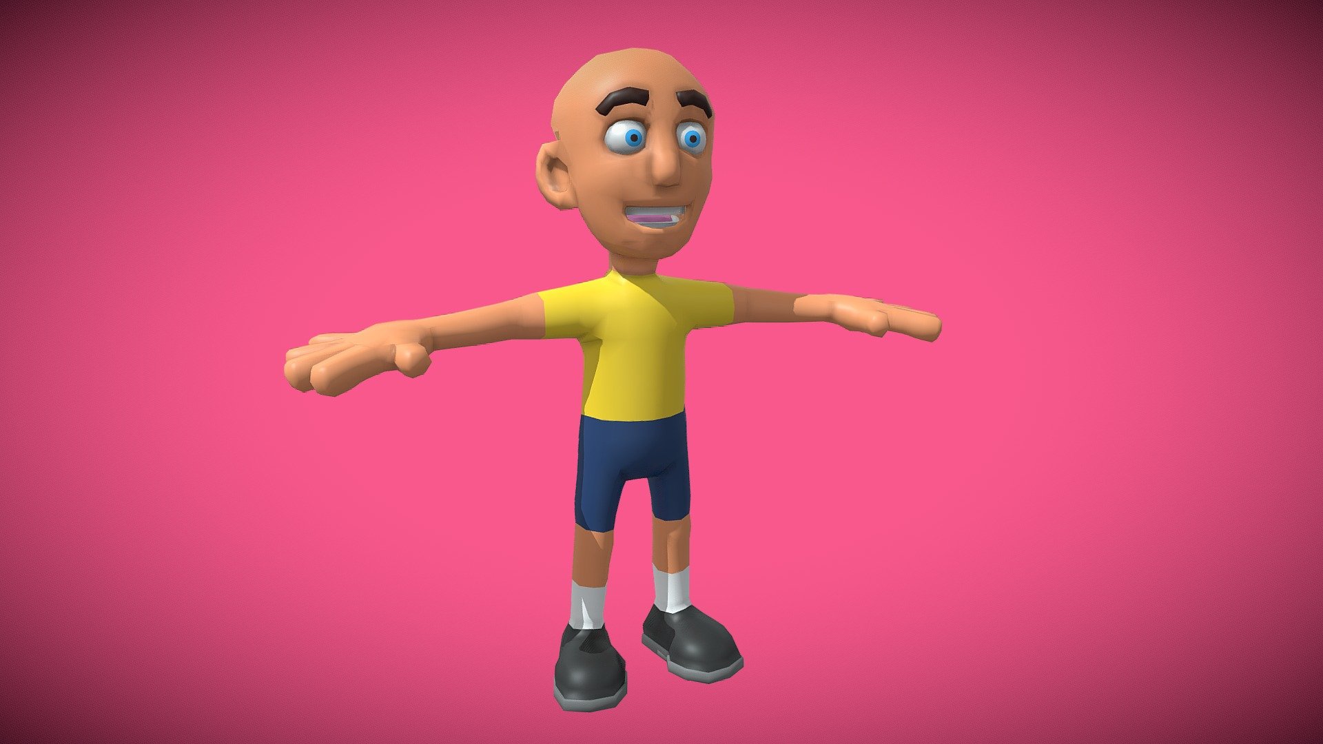 Personagem | 3D Model - Cartoon Boy Human Biped - Download Free 3D ...