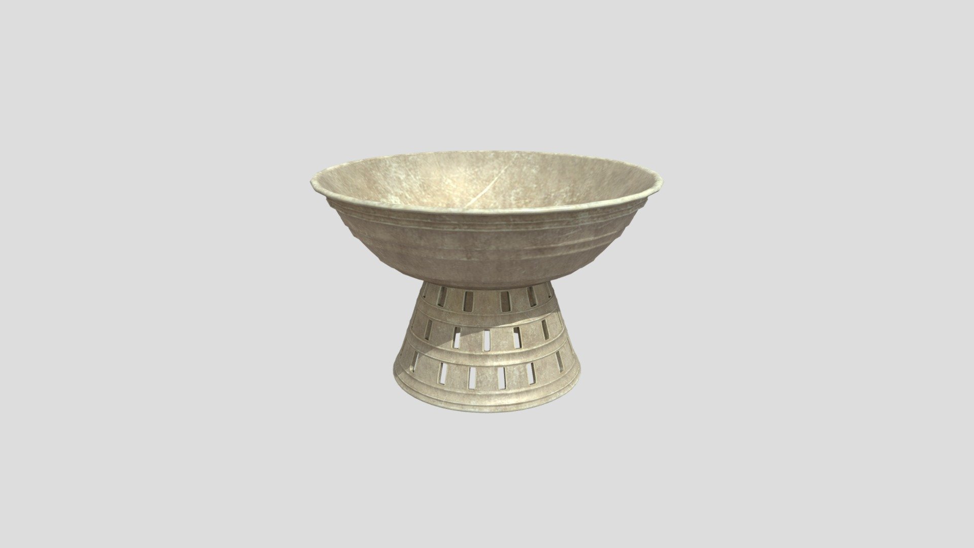 Pottery Pedestal Bowl from Geumnyeongchong Tomb - 3D model by KOREA ...