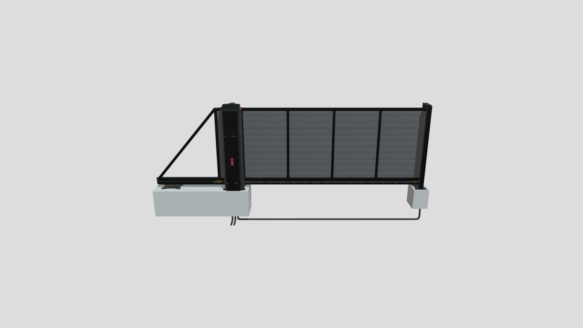 Sliding gate animated - 3D model by vasilena.bocheva [b39ab18] - Sketchfab