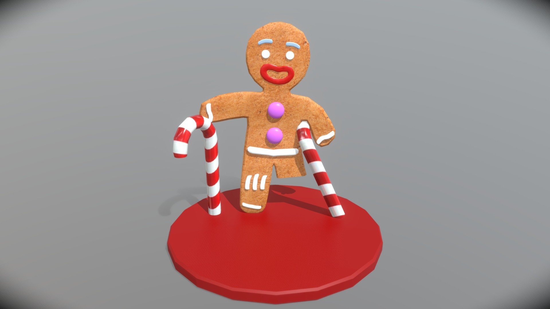 Christmas Gingerbread man without leg - Buy Royalty Free 3D model by ...