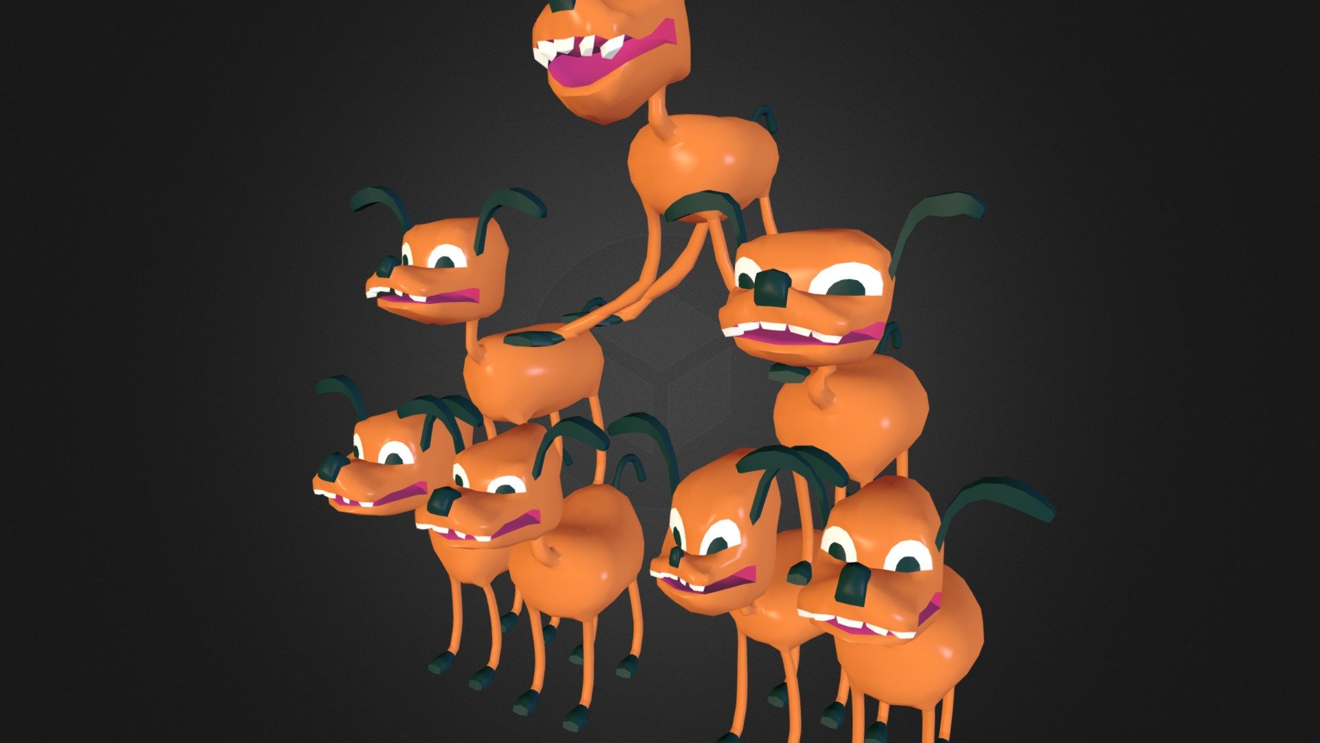 Dog Pyramid - 3D model by benlemoine [b3YDtHw] - Sketchfab
