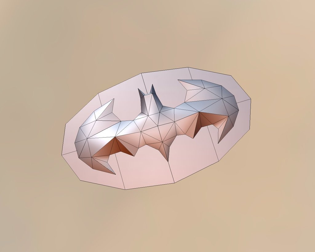 Logo Batman Lowpoly V.2 - 3D model by alexserd [b3a6c19] - Sketchfab