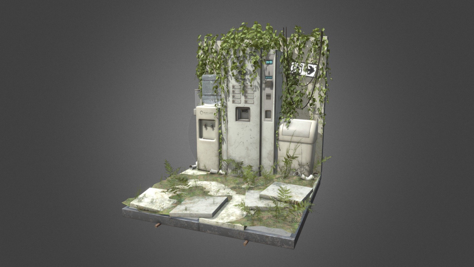Overgrown Vending Machine - 3D model by Mapi (@Mapi5) [b3aa4da] - Sketchfab