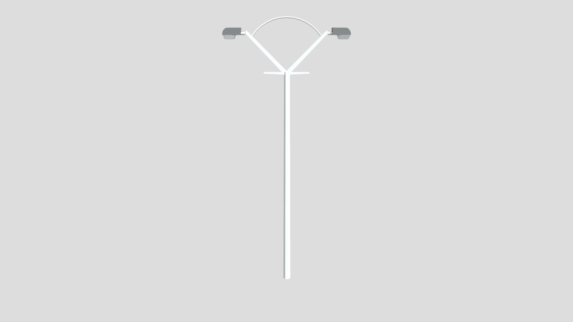 Stylish street light pole with fixtures duo - Download Free 3D model by ...