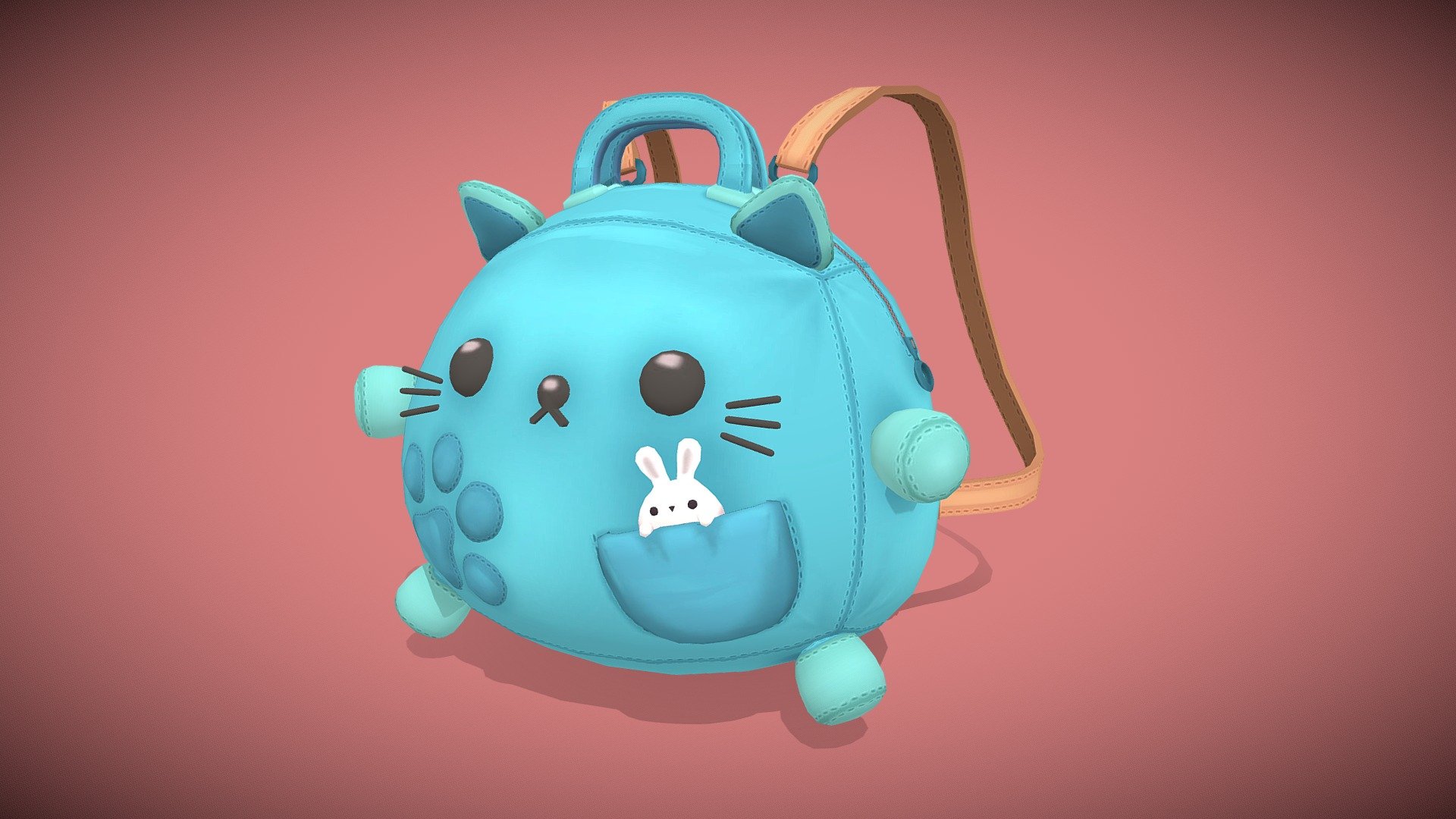 Paw Backpack - 6 colours - バックパック - Buy Royalty Free 3D model by deko ...