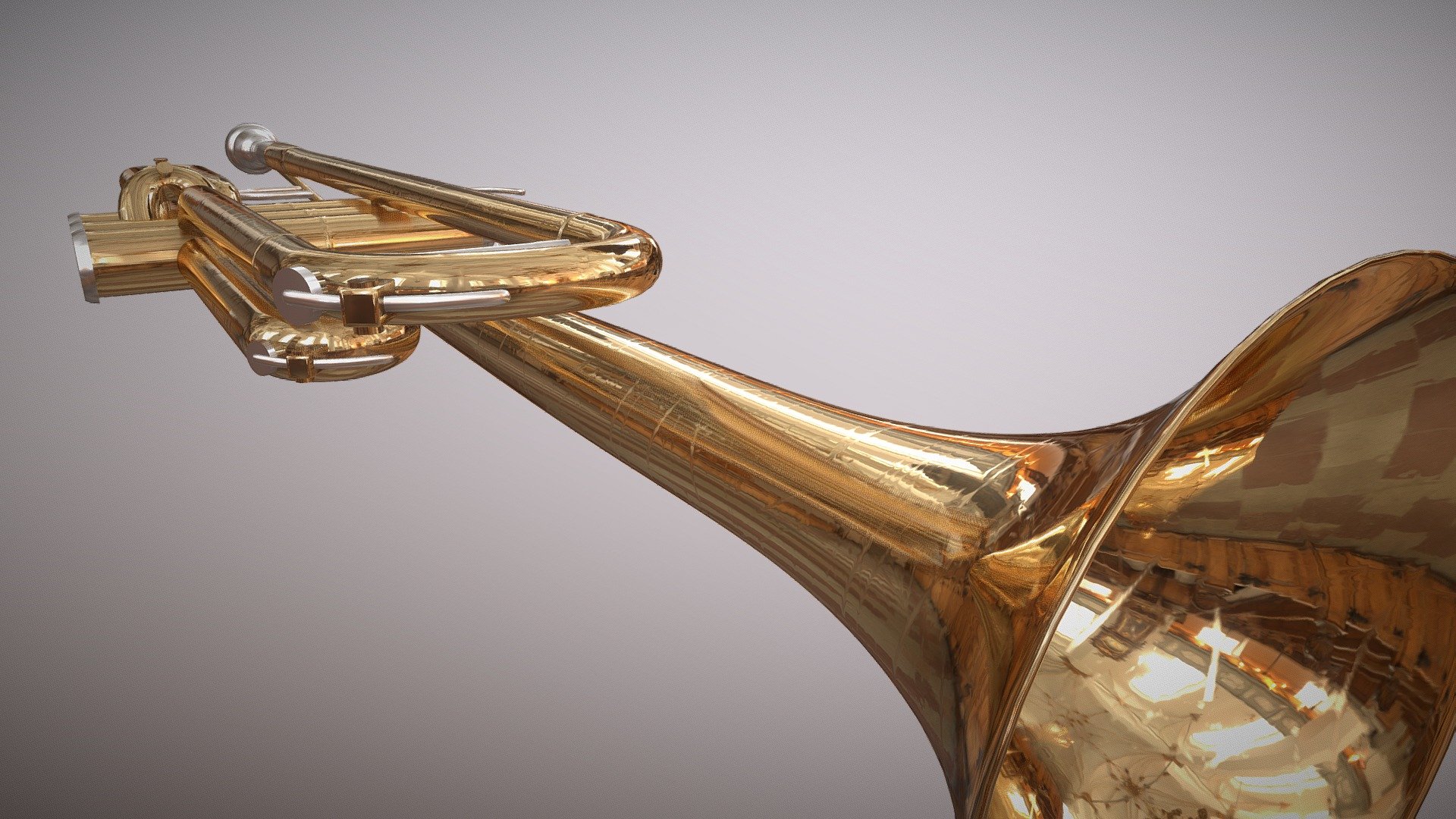New Trumpet - Buy Royalty Free 3D model by Bim44 [b3ae93a] - Sketchfab ...