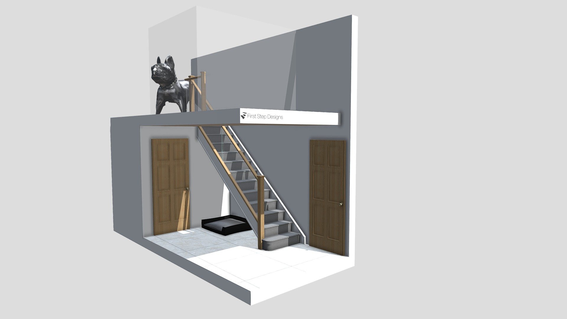Hillman Preliminary Staircase Renovation model - Download Free 3D model ...