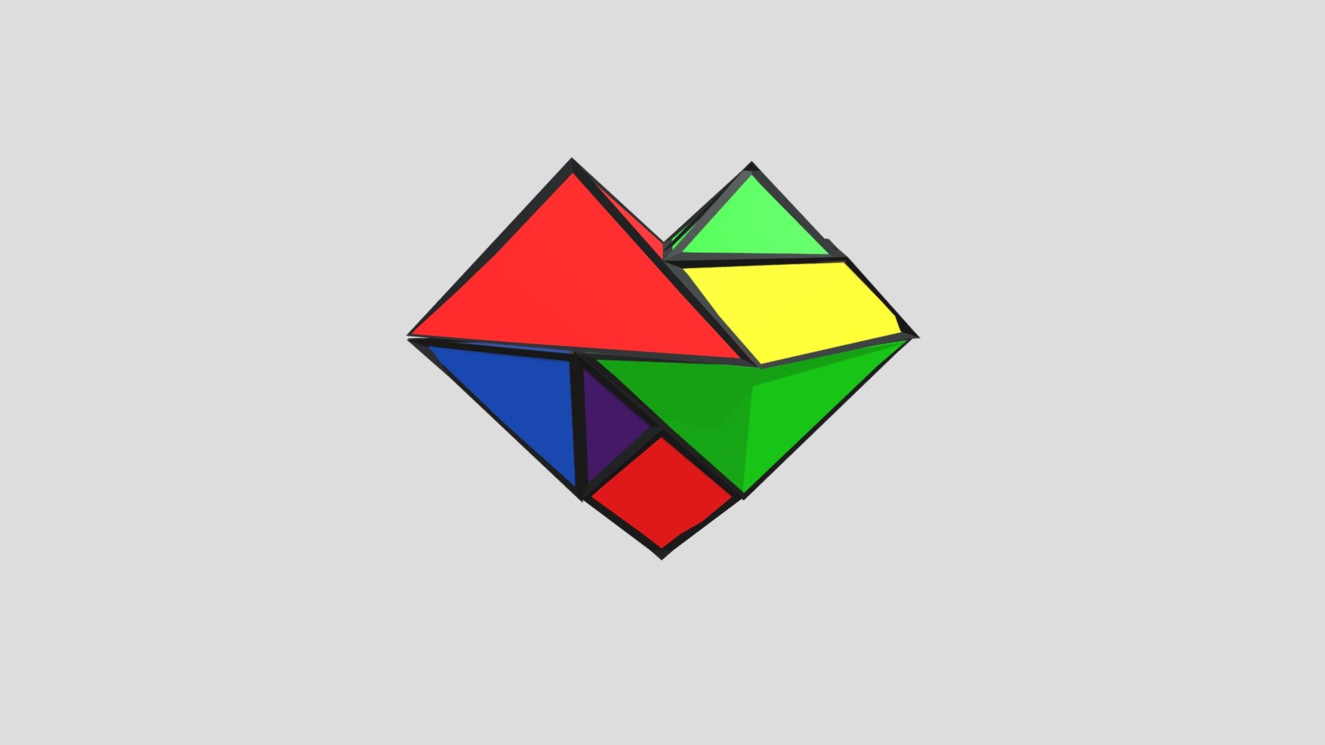 Lowpoly Tangram Heart - Download Free 3D model by gmeyerp [b3b336c ...