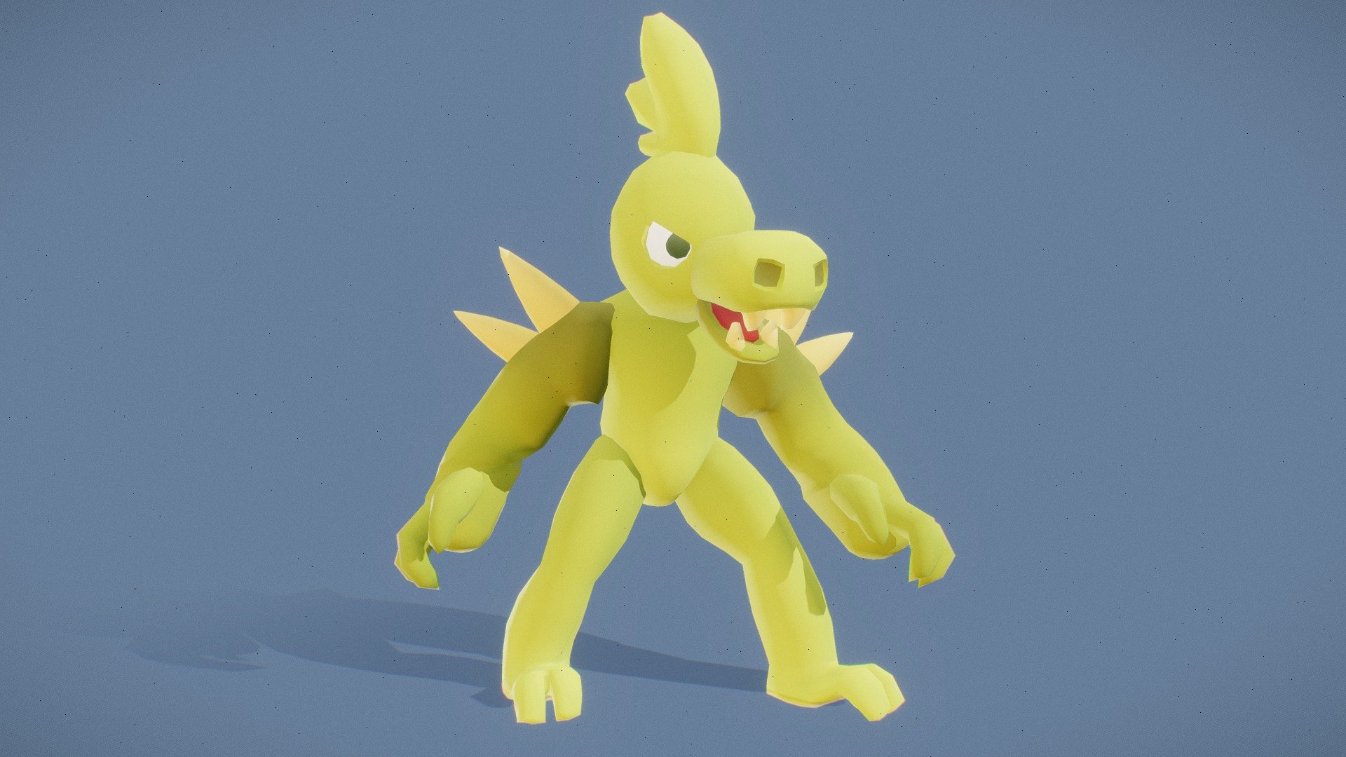 Cartoon Characters - Big Croczilla Warrior - Buy Royalty Free 3D model ...