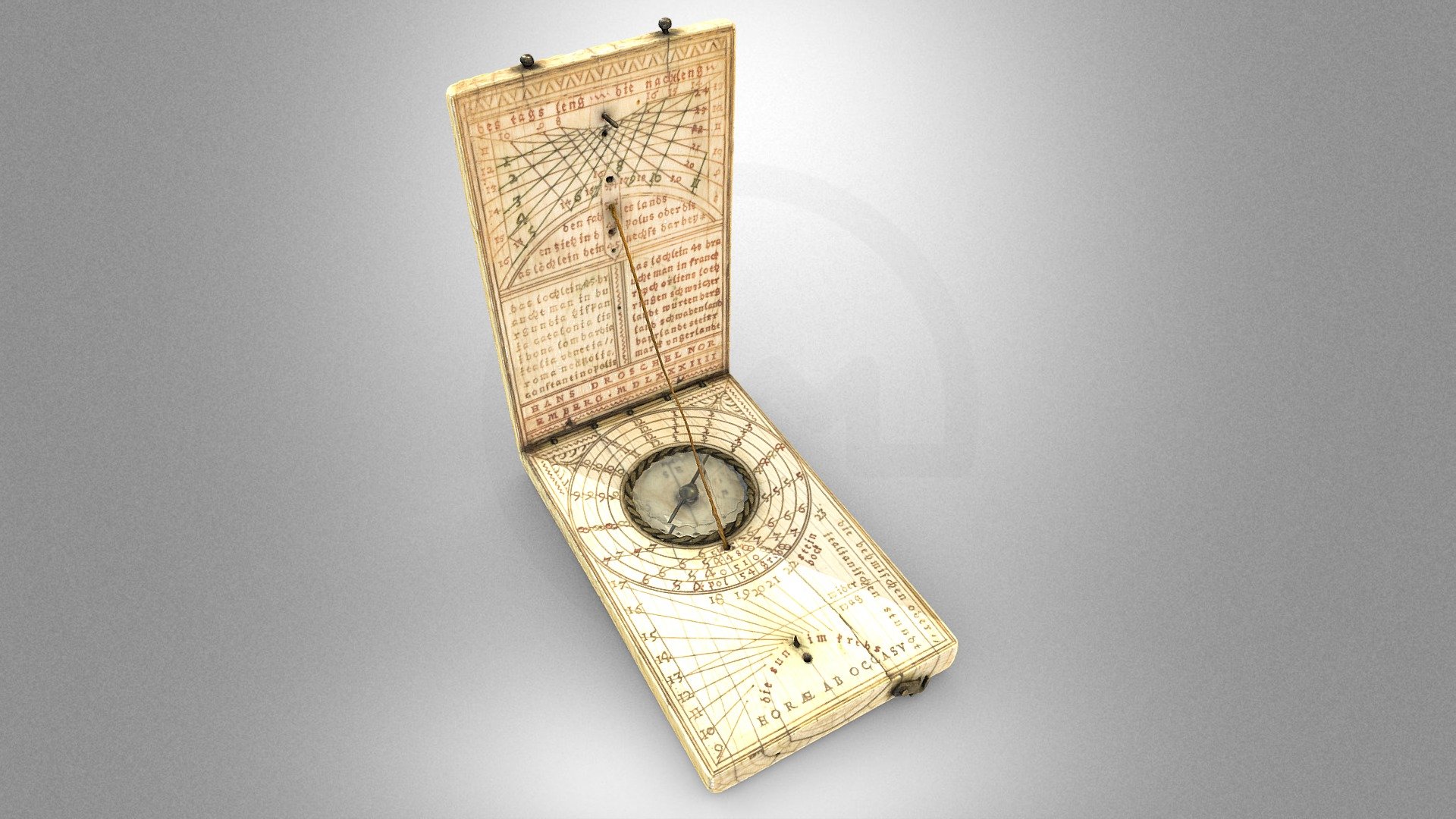 Sundial of the Nuremberg type - Download Free 3D model by Virtual ...