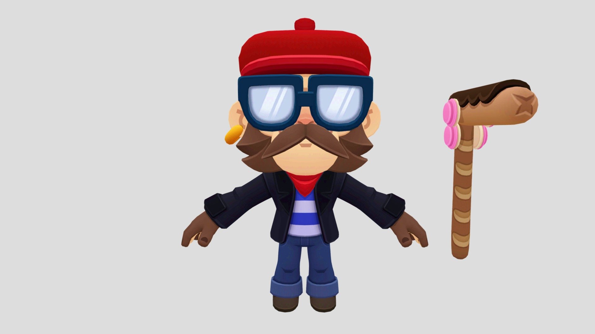 Macaron Mico T-Pose Brawl Stars 3d model - Download Free 3D model by ...