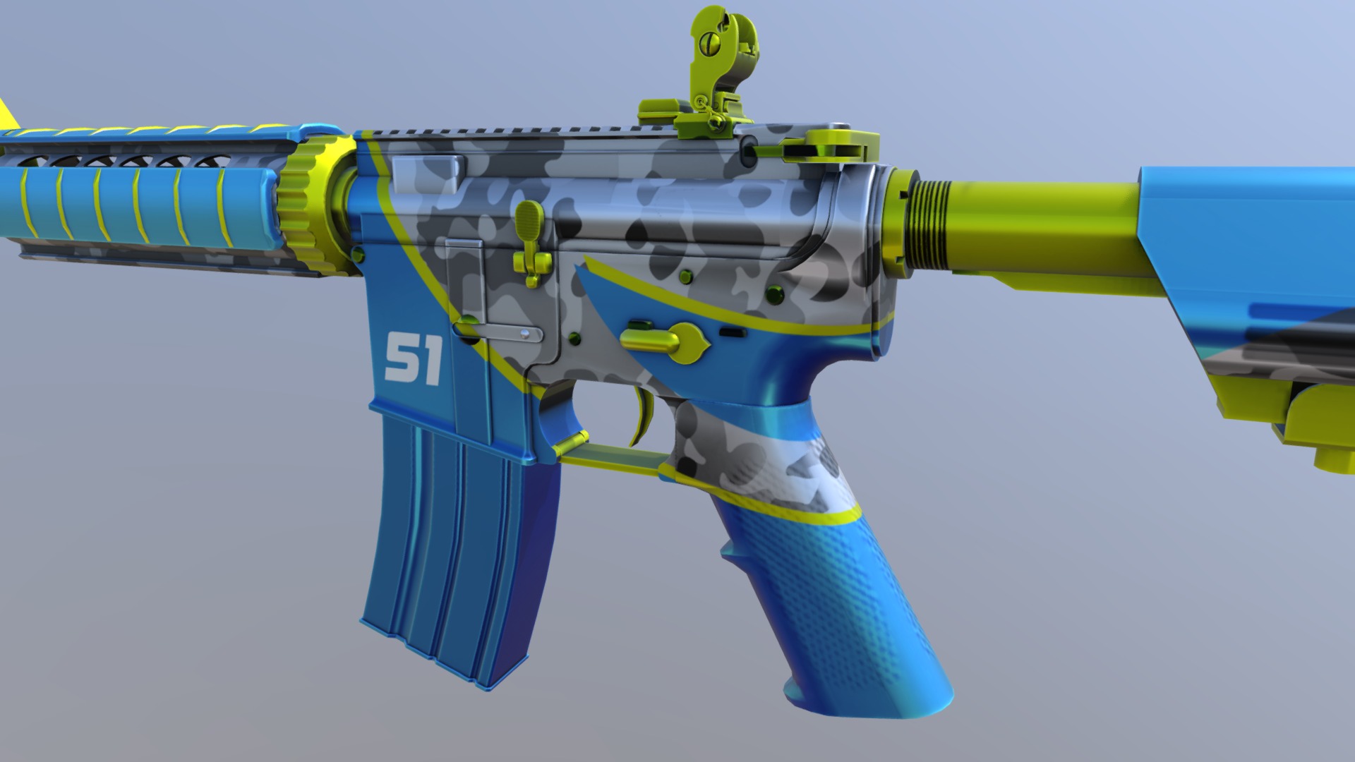 M4A4 | SEASON - 3D model by dC98 [b3c7011] - Sketchfab