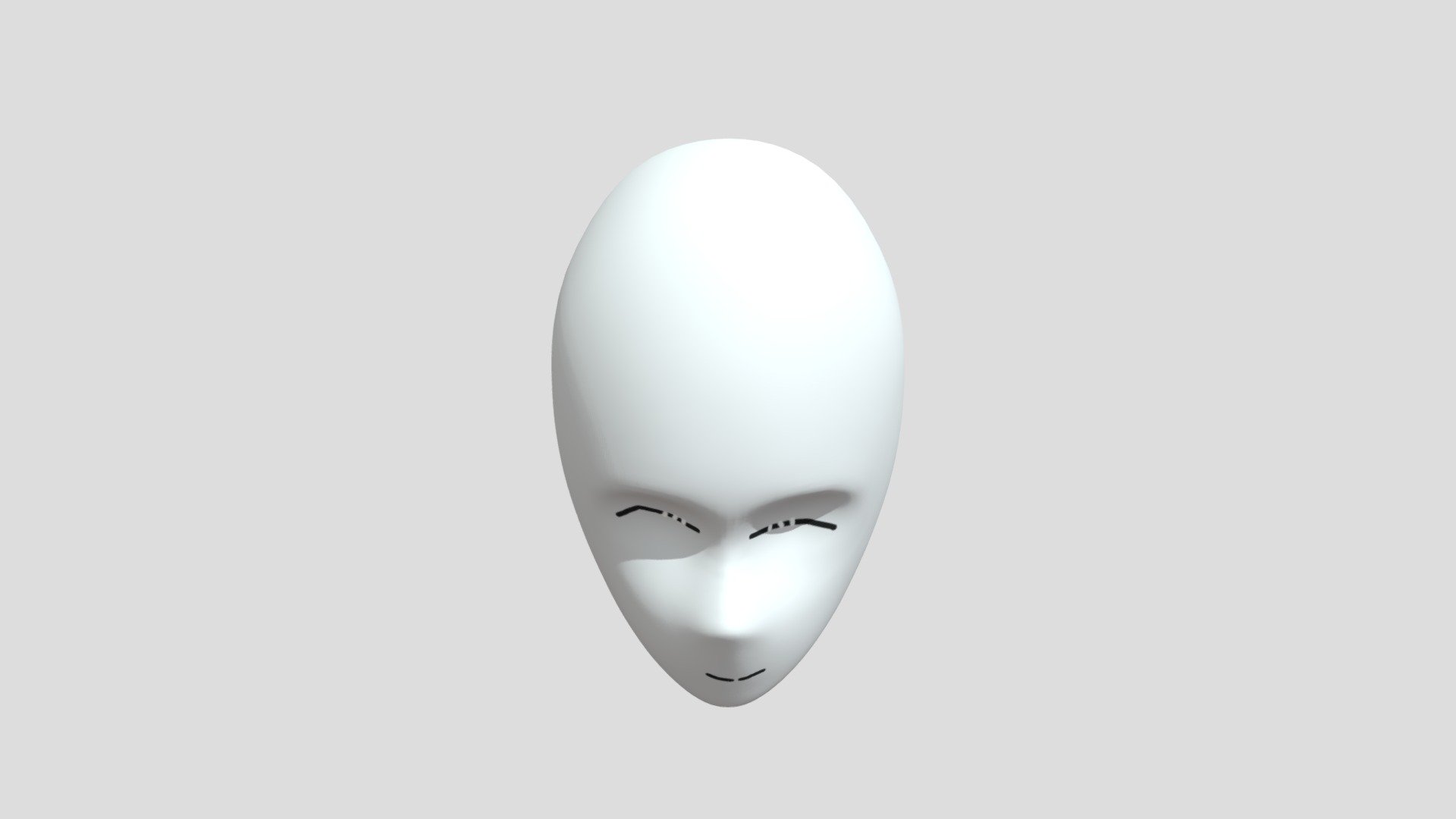 Happy Anime Face - Download Free 3D model by kimharu_animation ...