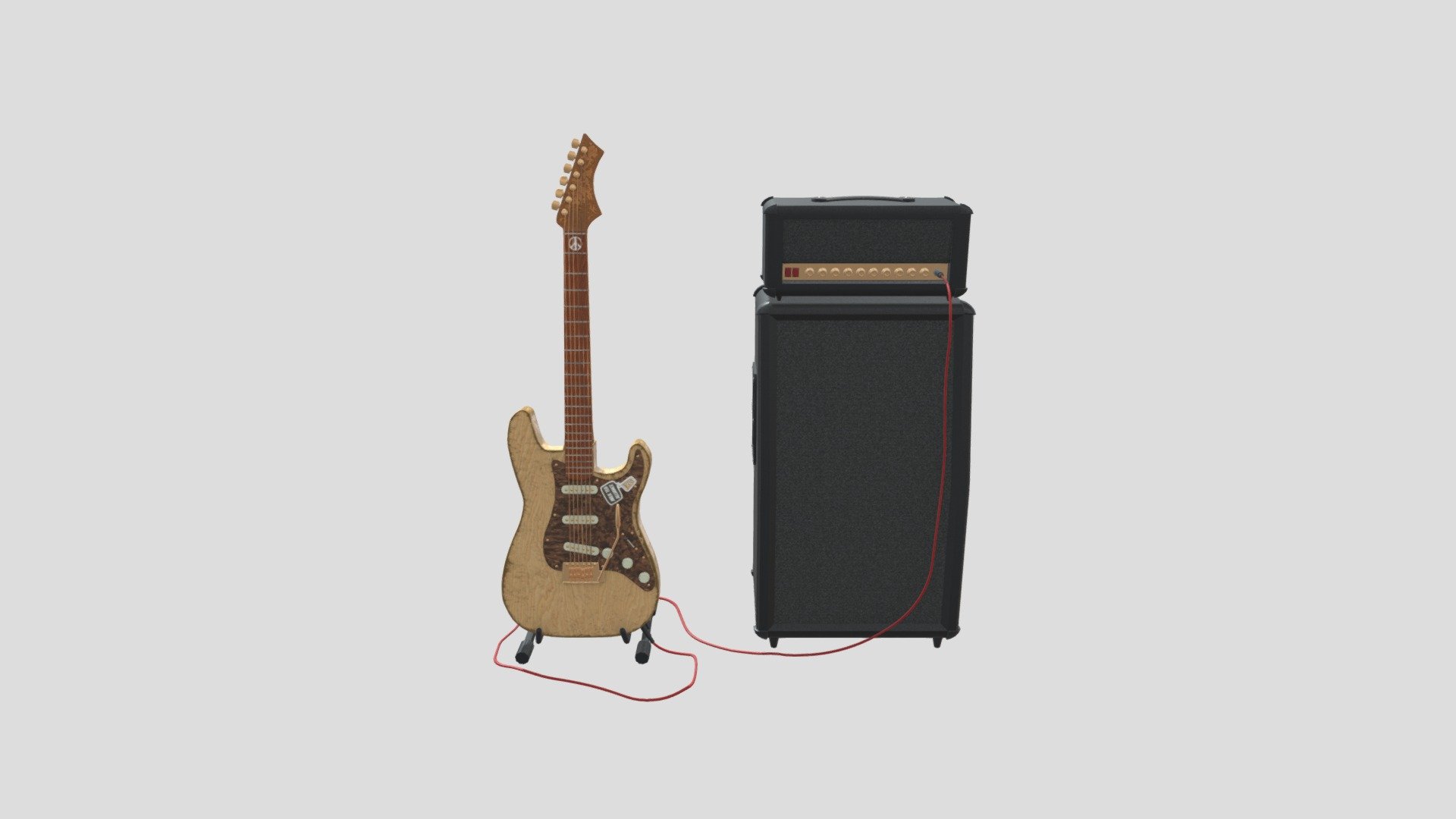 Guitar and Amp - 3D model by ag.k.thant [b3c86fc] - Sketchfab