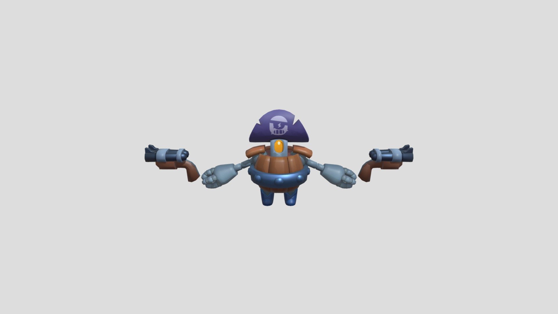 Barrelbot(Old Darryl) With Bones - For Renders - Download Free 3D model ...