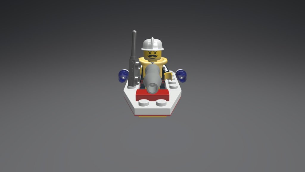 Lego System 1248 Fire Boat - 3D model by kambur [b3d2747] - Sketchfab