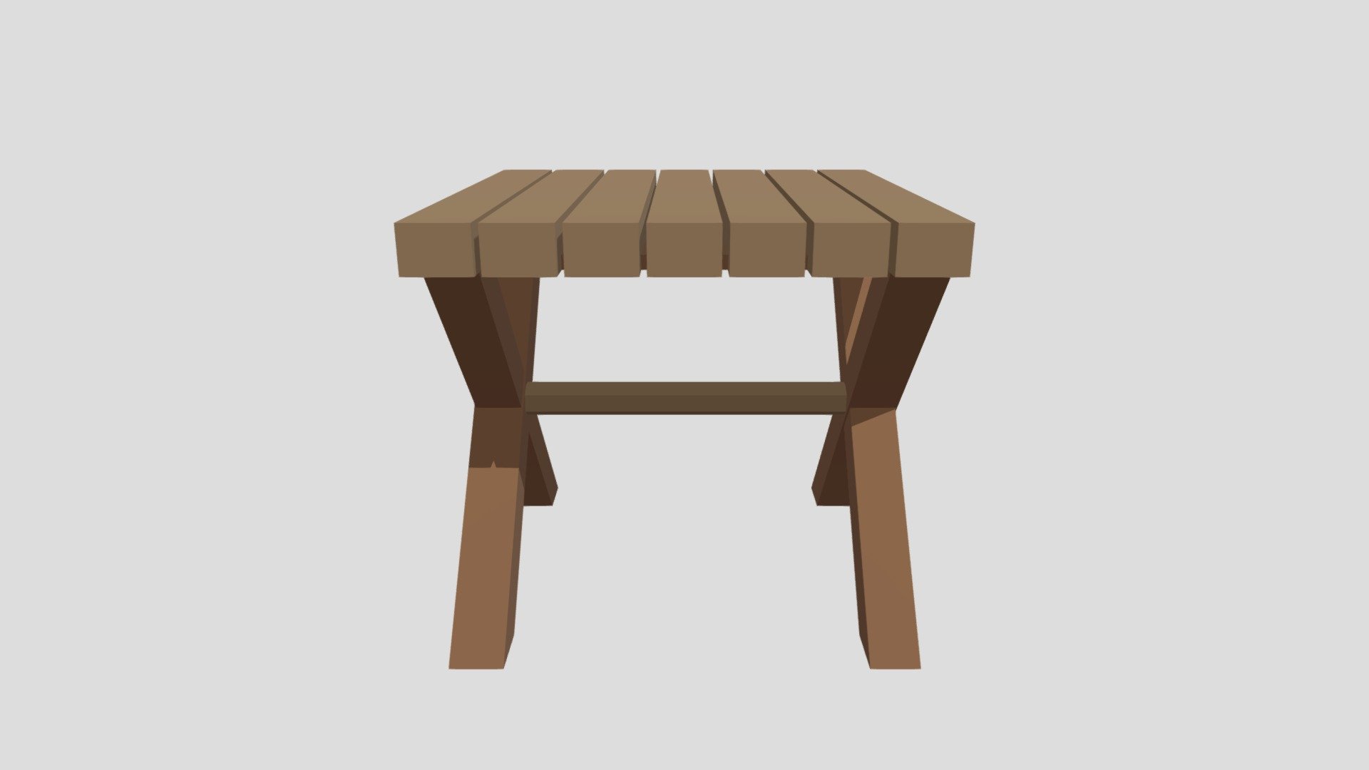 Low poly wooden stool - Download Free 3D model by Slett Attila ...