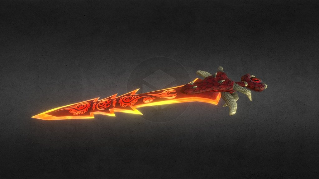 Fire Lizard Sword - 3D model by varaani [b3db602] - Sketchfab