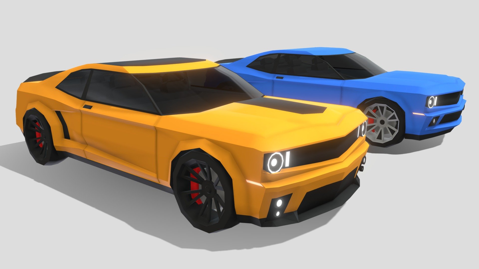 Low Poly Muscle Car 02 - 3D model by SharkyStudios (@sharkycat109 ...