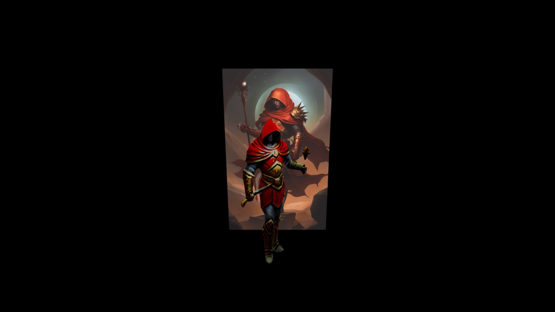statue of a fictional character wearing armor a - Download Free 3D ...