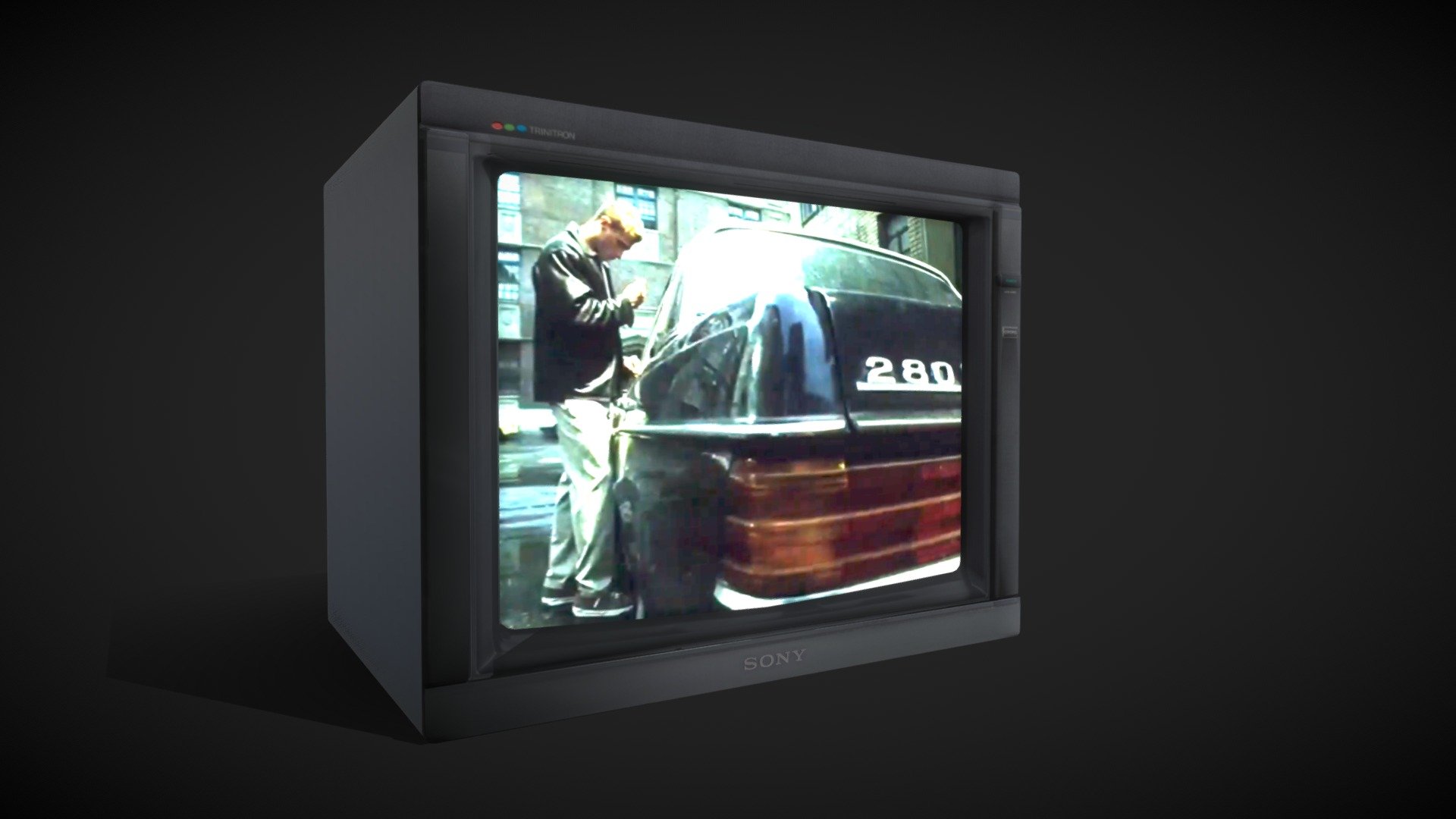 Sony Trinitron CRT Retro Television Set - Buy Royalty Free 3D model by ...