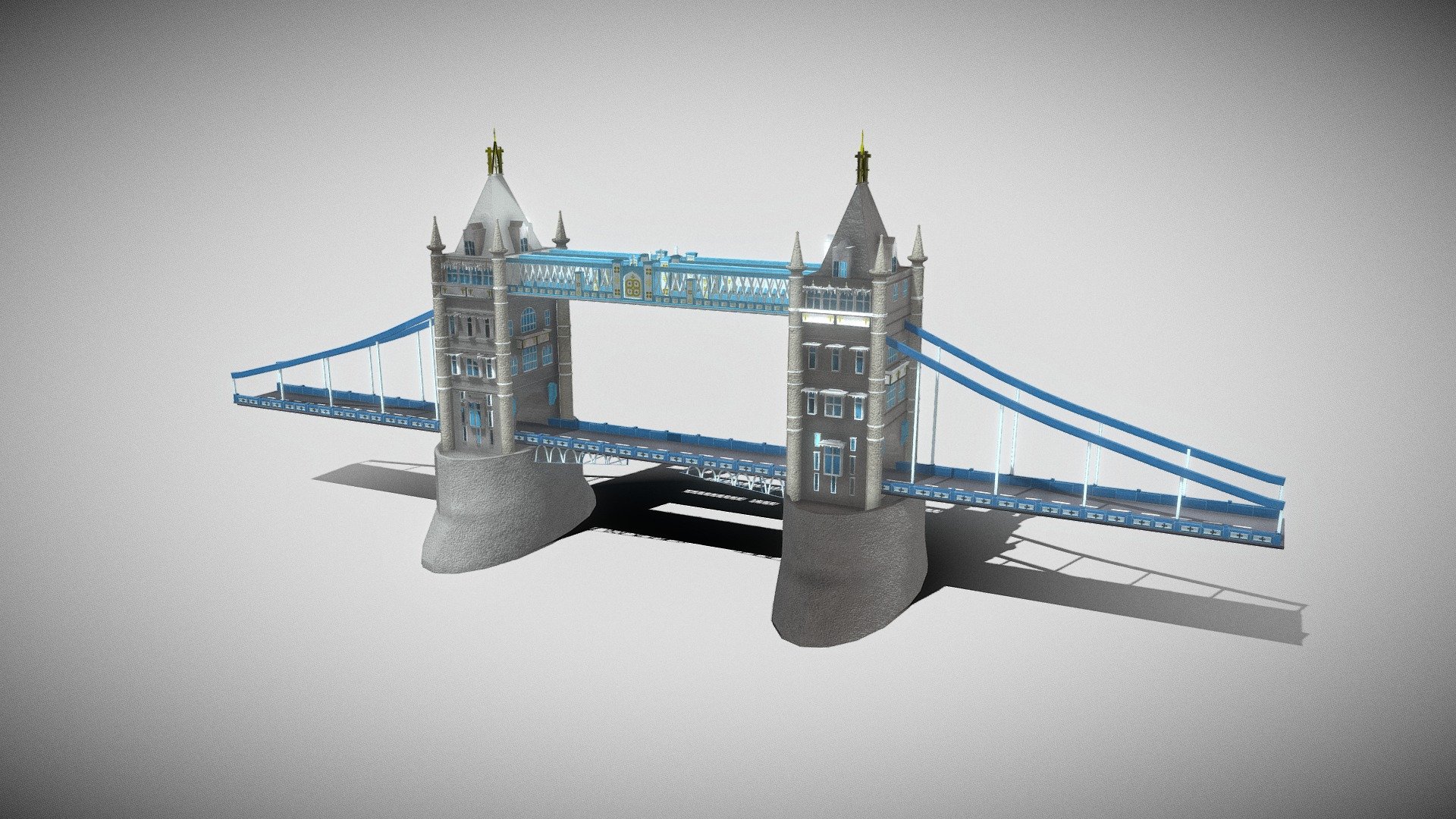 Tower Bridge low polly - 3D model by AngelosShiapani1 [b3e9c0f] - Sketchfab